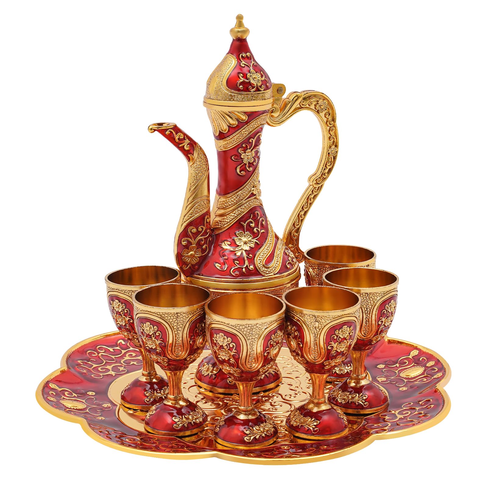 Amazon.com | Turkish Tea Set, Vintage Turkish Coffee Cups Set with Pot ...