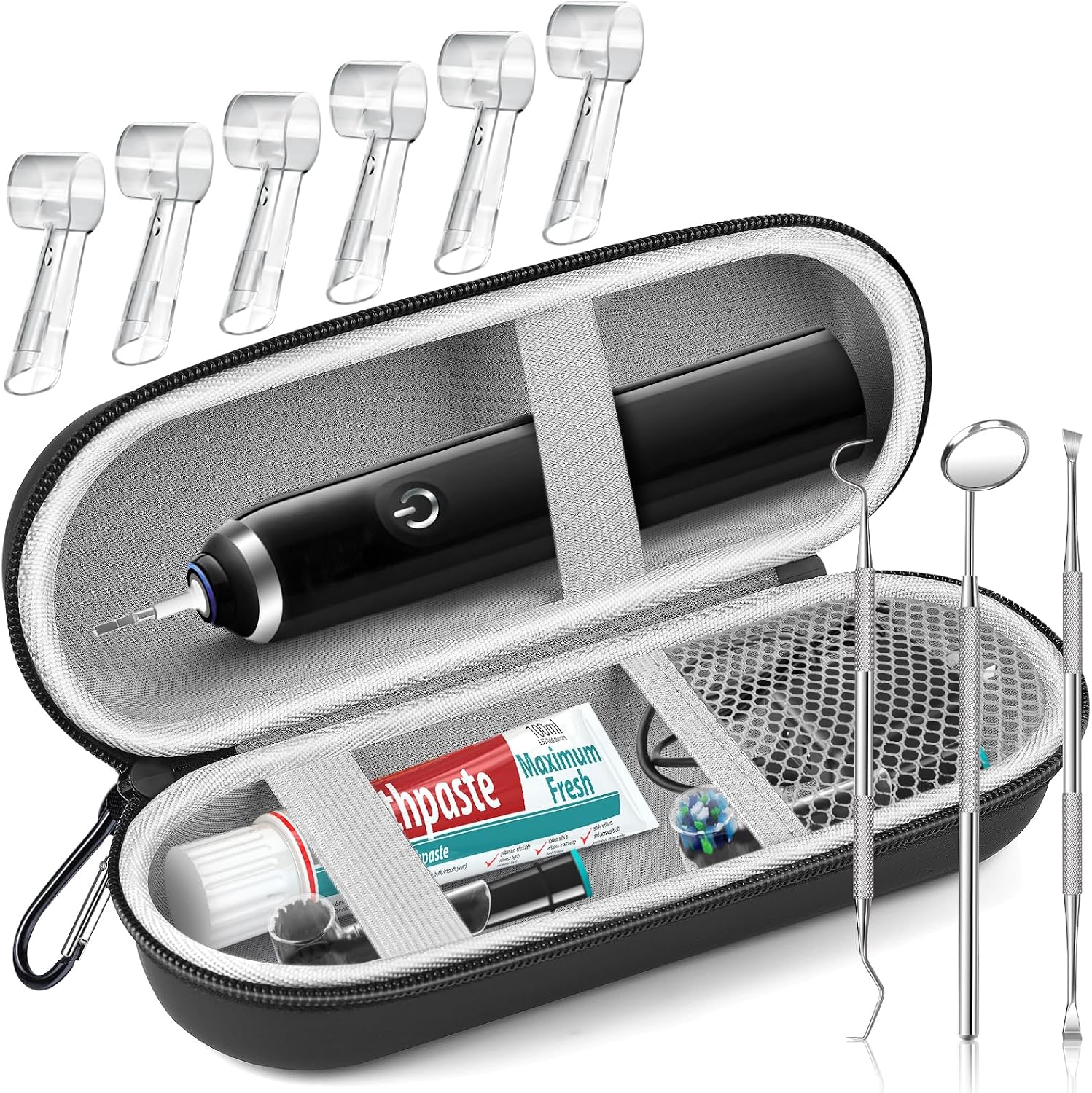 Amazon.com: Electric Toothbrush Travel Case, 3PCS Stainless Steel ...