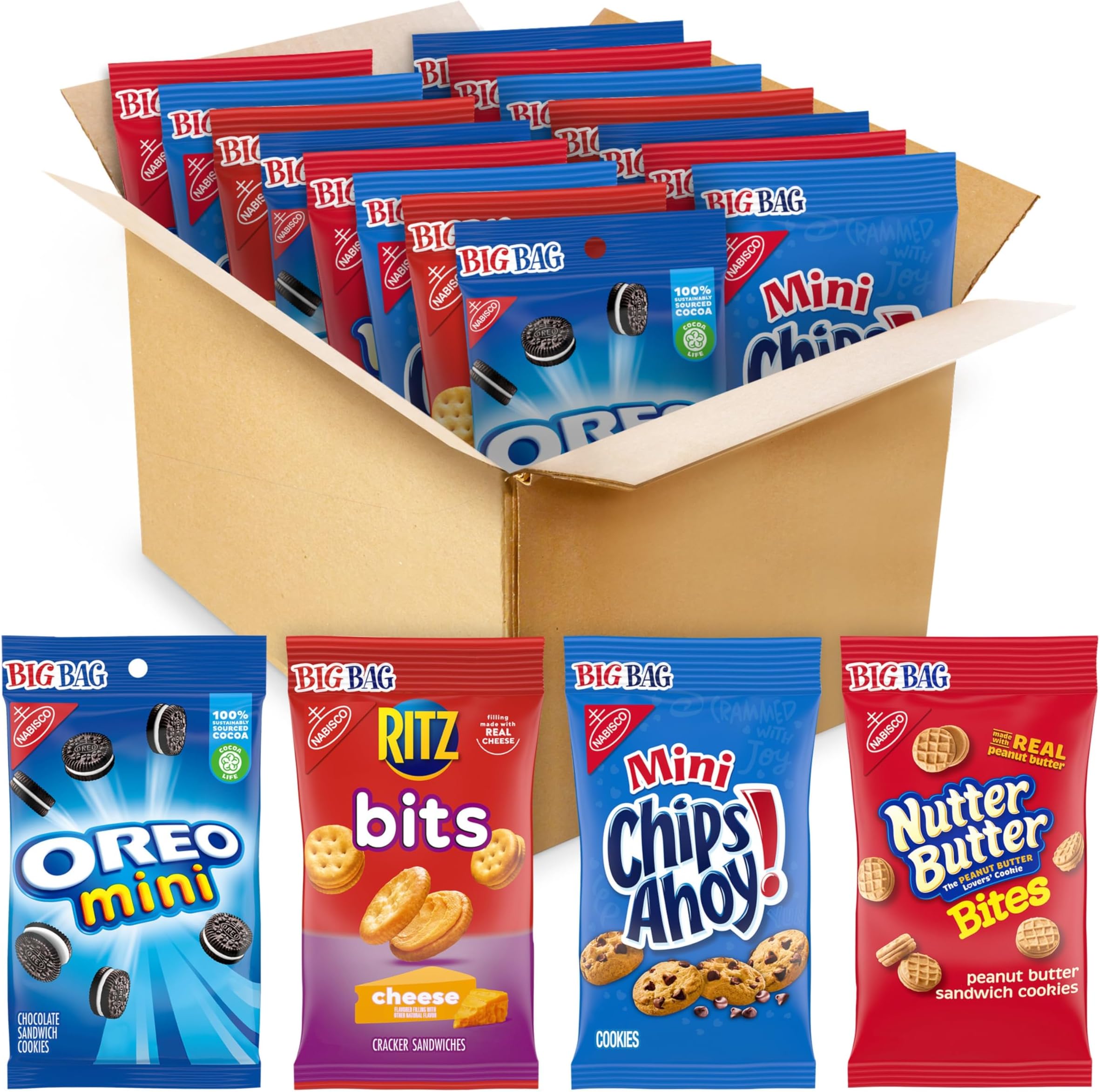 Amazon.com: OREO Mini Cookies, CHIPS AHOY! Mini Cookies, Nutter Butter ...