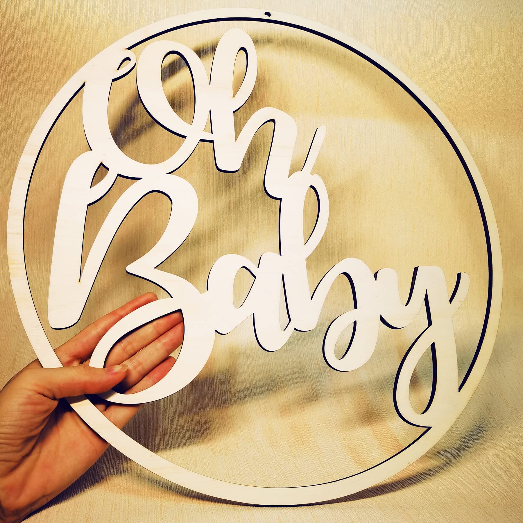 13.8in Wooden Baby Shower Sign for 1st Birthday Baby Shower Backdrop Oh ...