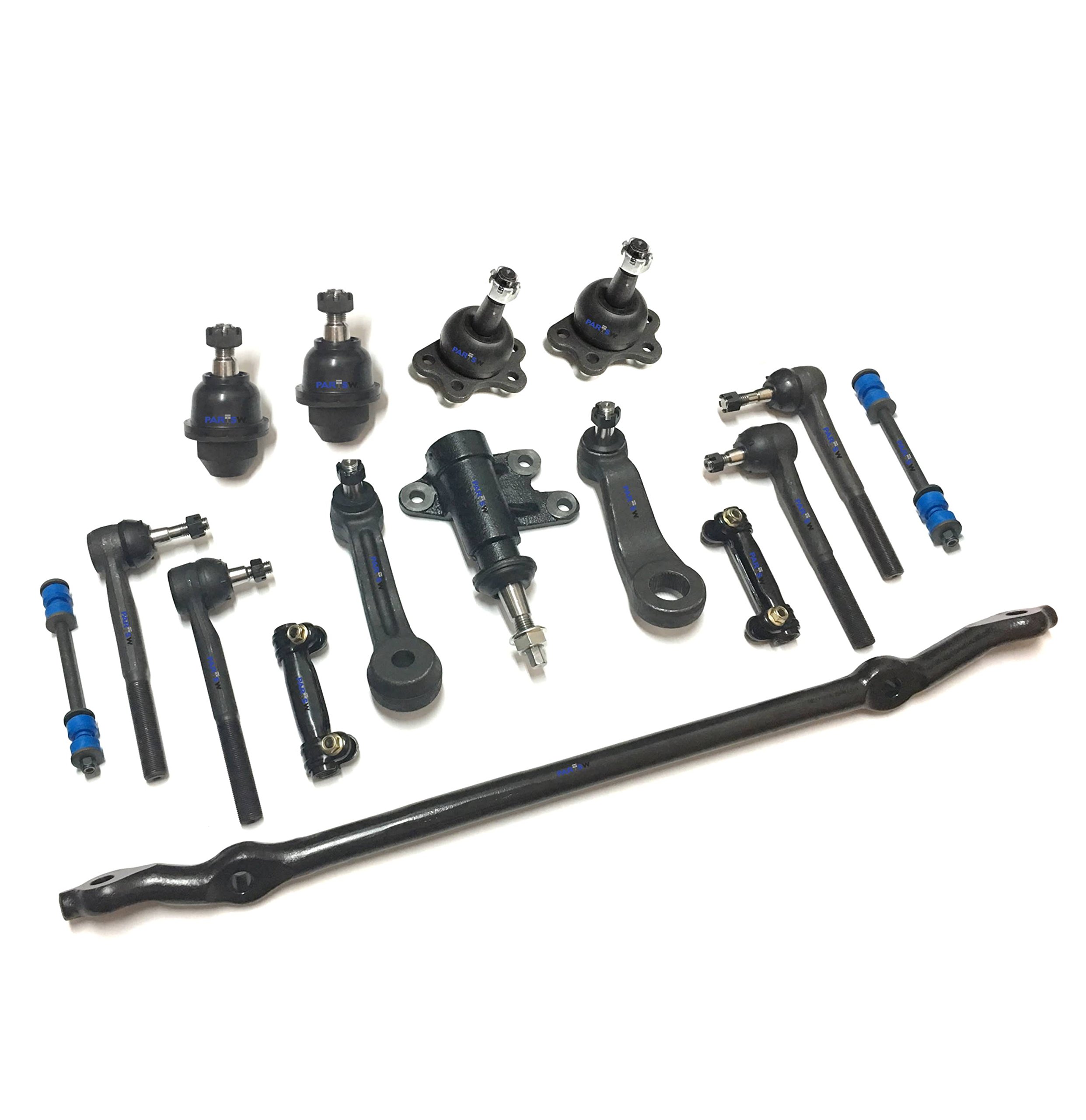 Amazon.com: PartsW -16 Pc Steering & Suspension Kit Center Link ...