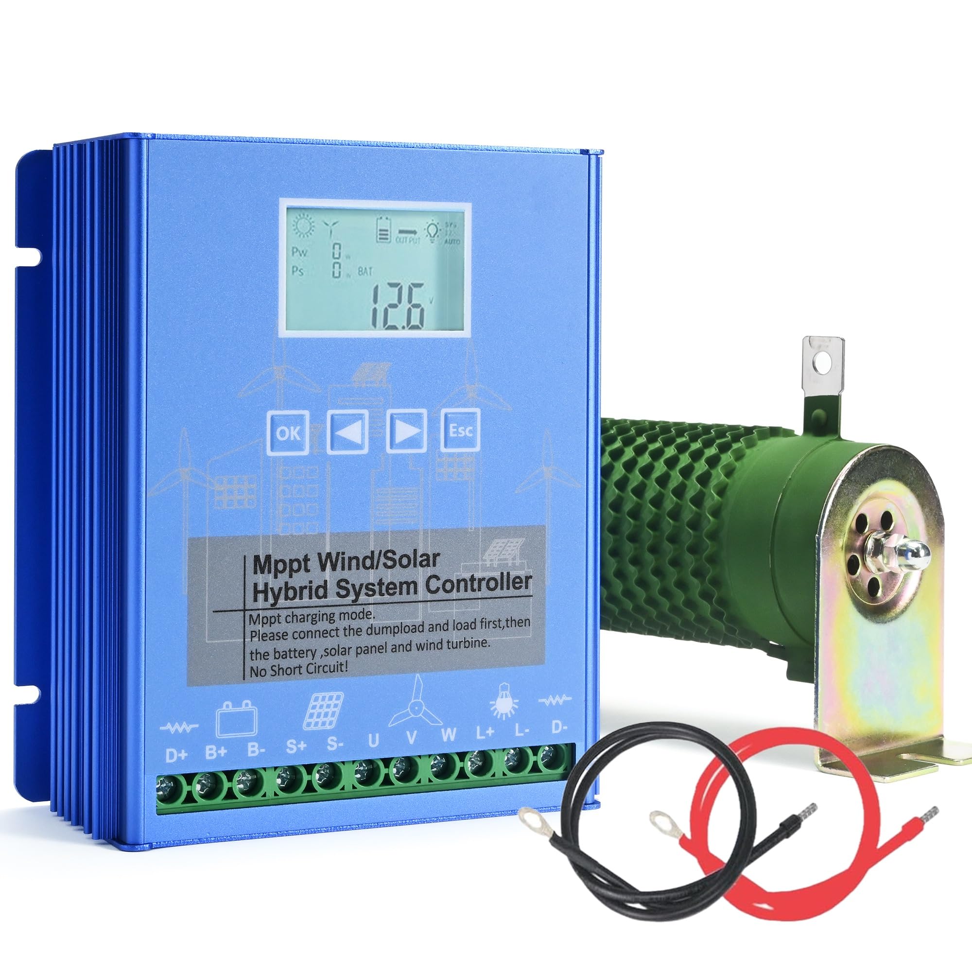 Amazon.com : Wind Solar Hybrid Charge Controller, 1400W Wind and Solar ...