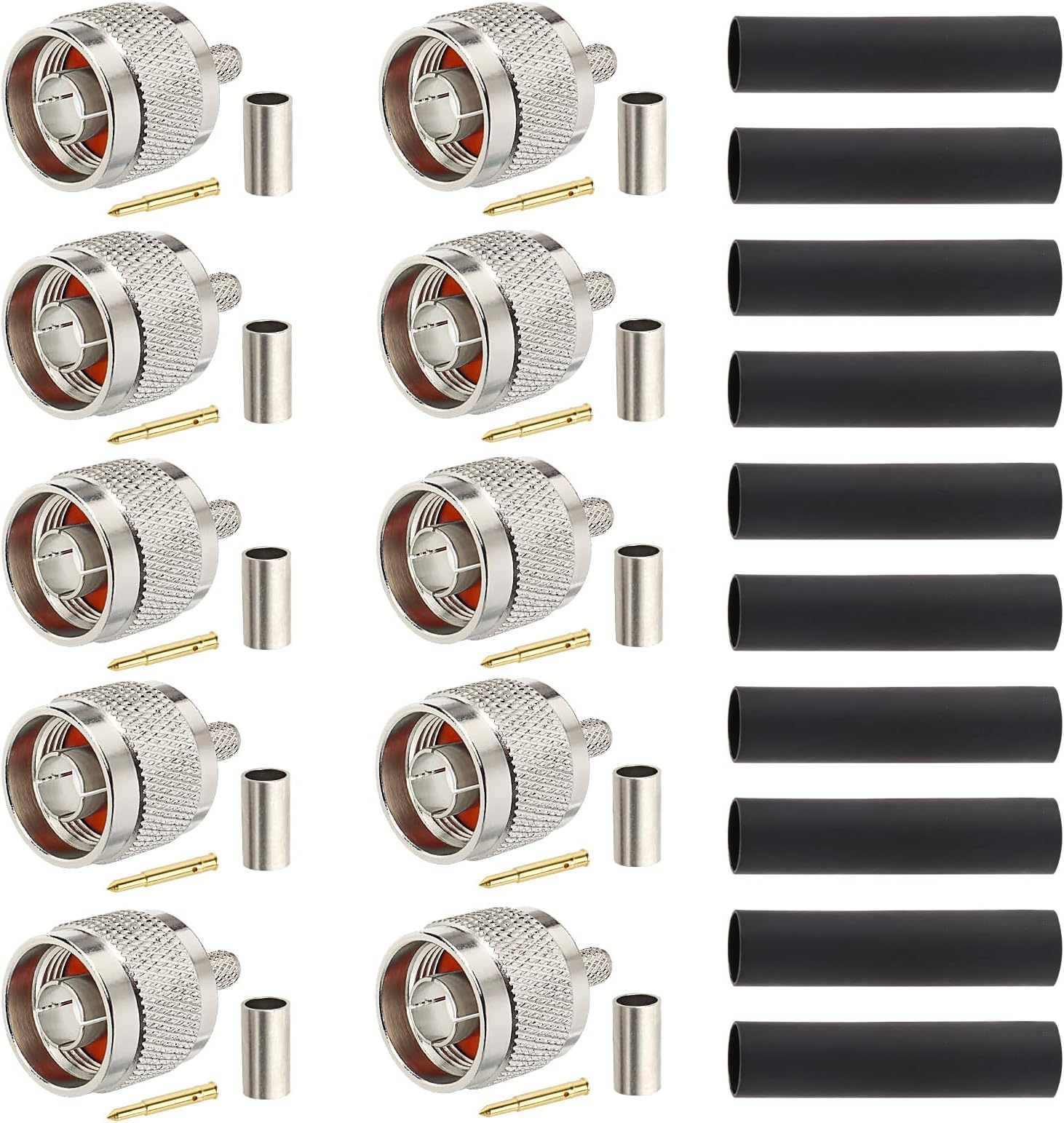 Amazon.com: RG58 N Male-Plug Crimp Connector 10PCS – Type N Connector ...
