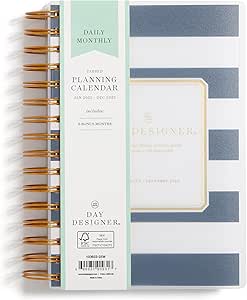 Amazon.com : Blue Sky Planning Calendar, Day Designer Rugby Stripe Navy ...