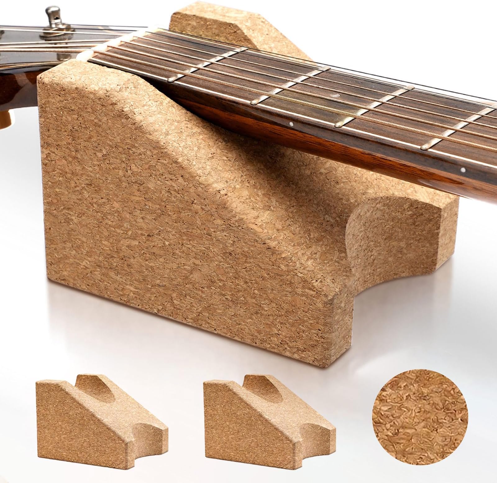 Amazon.com: Facmogu 2PCS Guitar Neck Rest, Natural Cork Guitar Neck ...