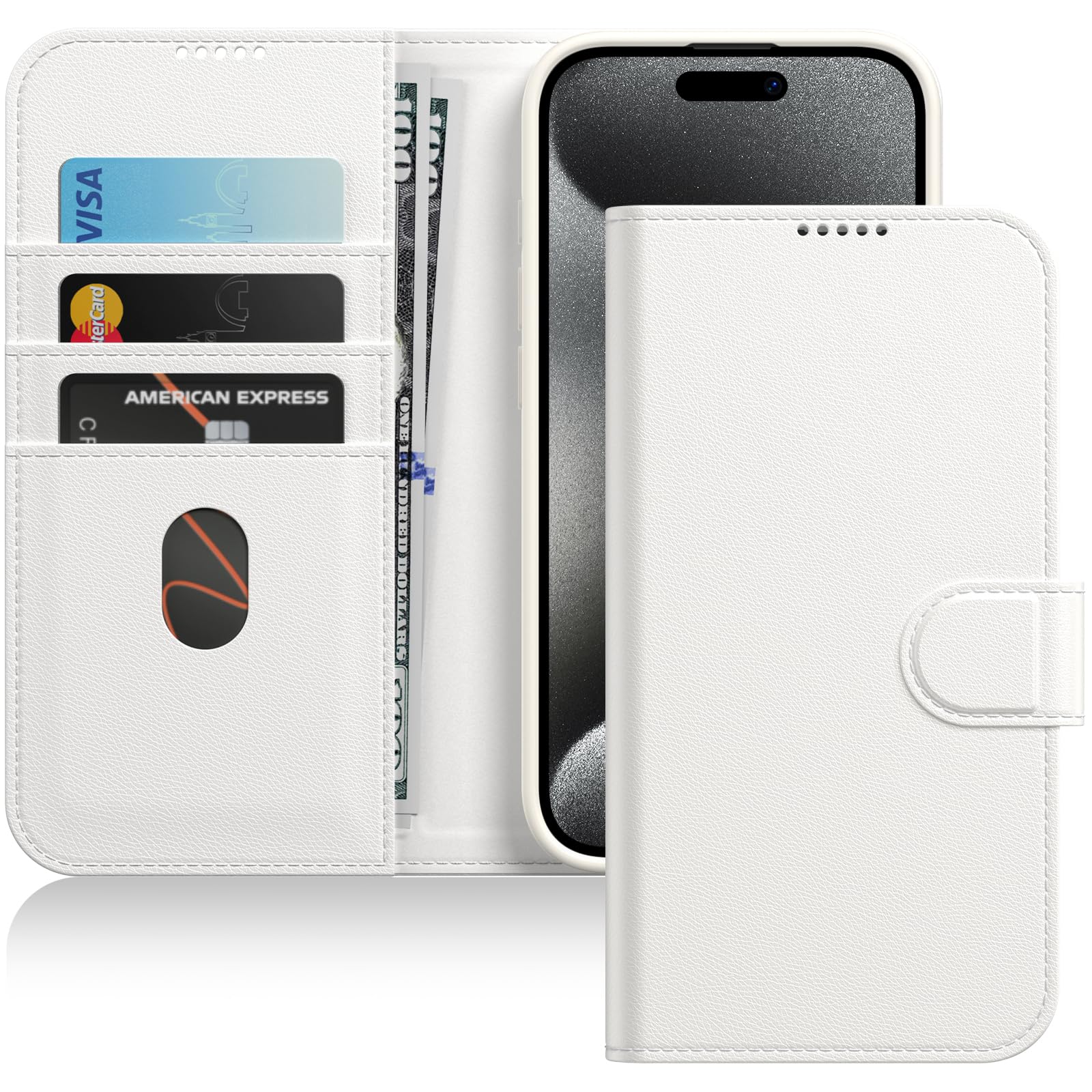 Amazon.com: JETech Wallet Case for iPhone 15 Pro 6.1-Inch, Shockproof ...