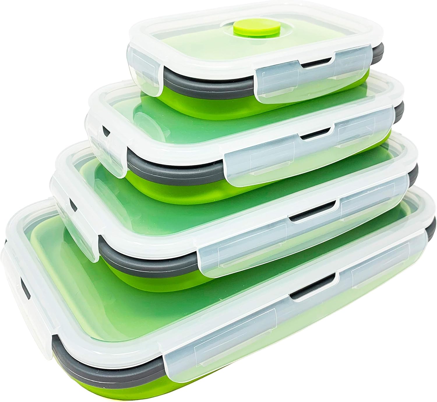 Amazon.com: Set of 4 Collapsible Silicone Food Storage Container ...