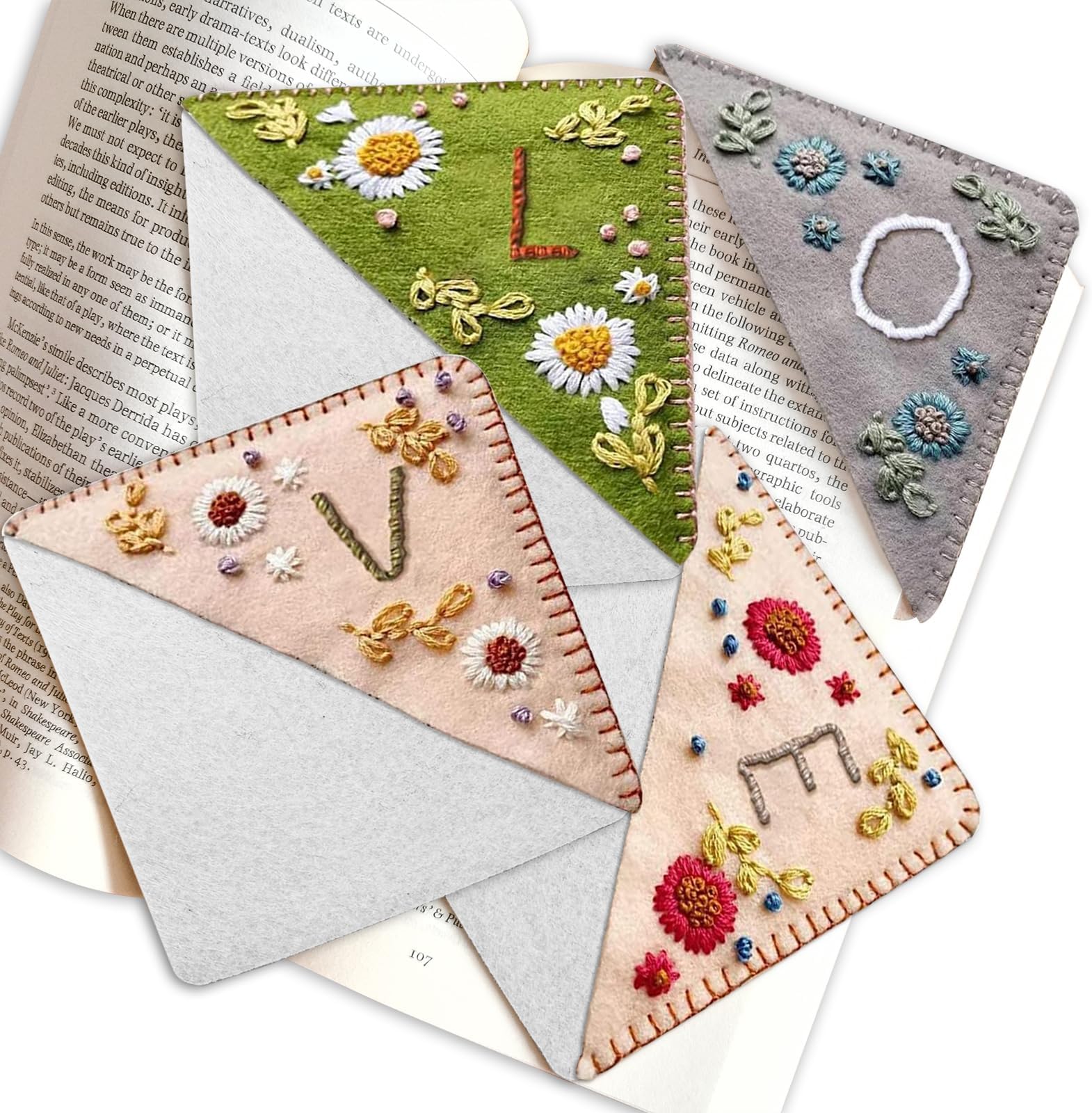 Amazon.com: AFYEWKC Cute Leather Bookmarks, Fun Triangle Making Corner ...