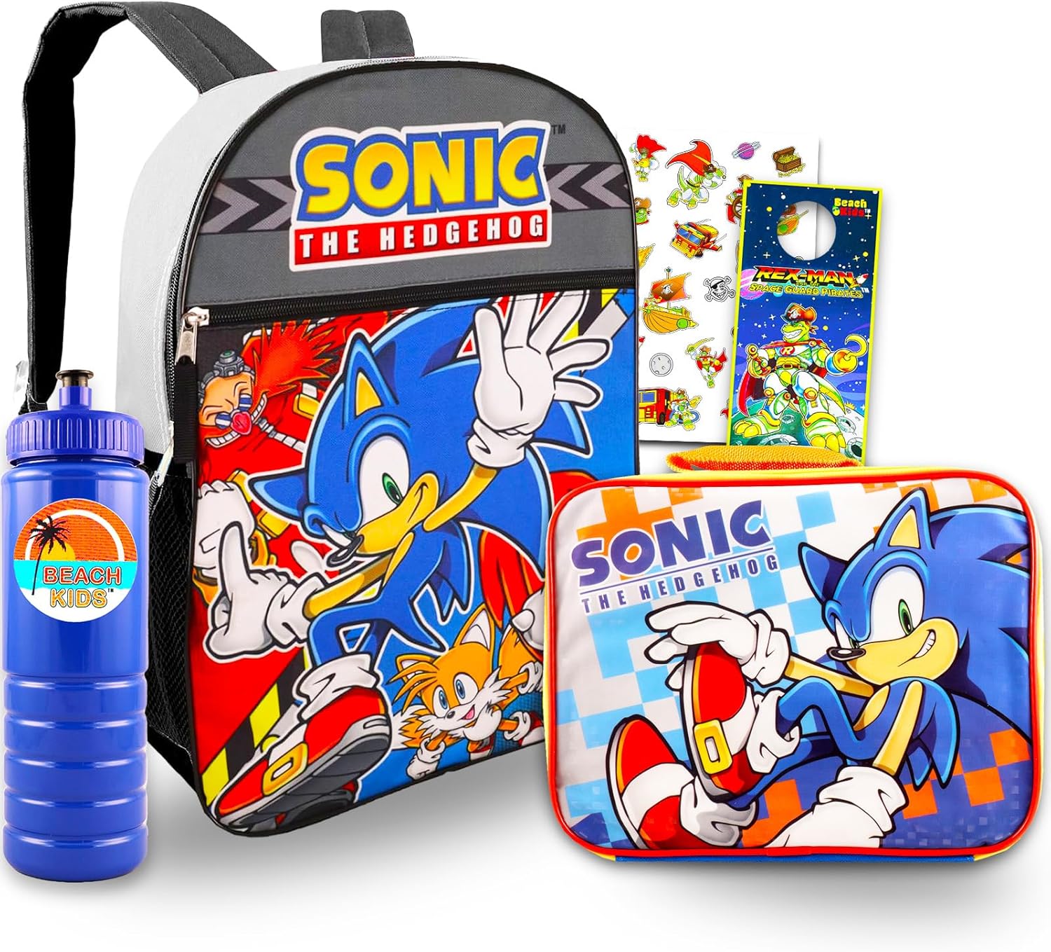 Amazon.com | Nintendo Sonic the Hedgehog Backpack with Lunch Box Set ...