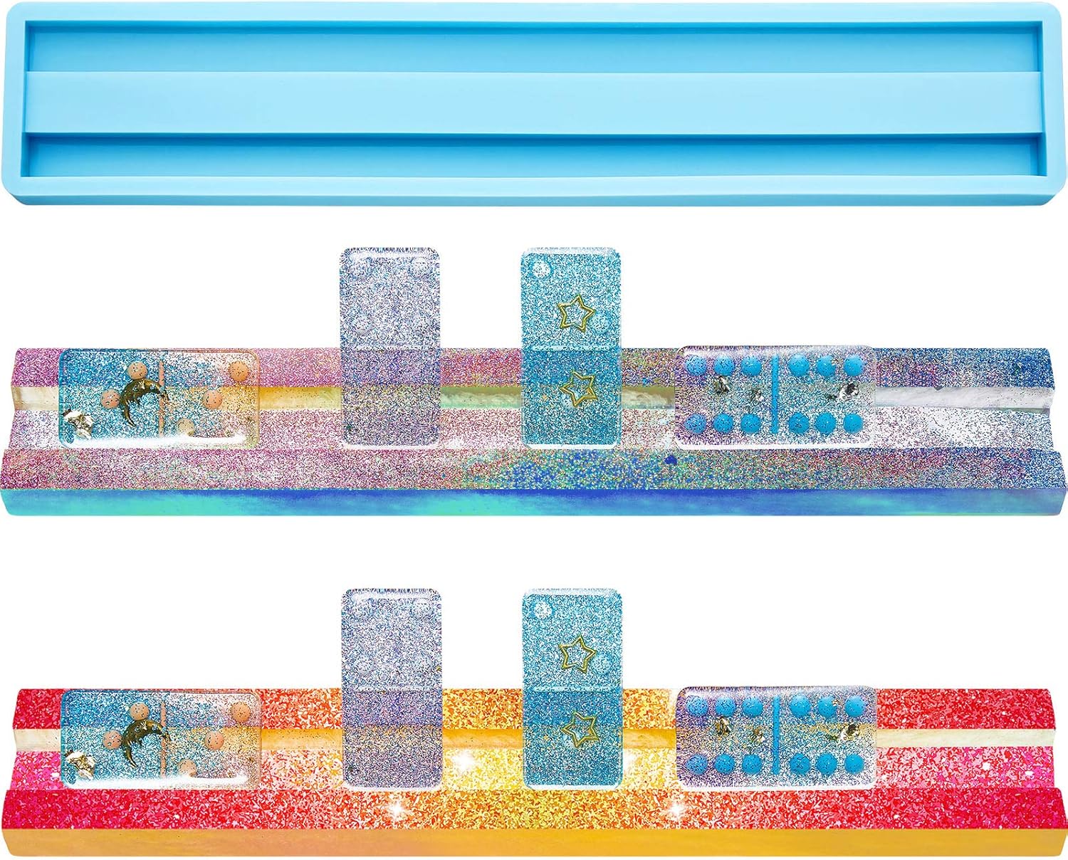 Amazon.com: Domino Rack Mold Silicone Domino Holder Mold 3D Domino Tile ...