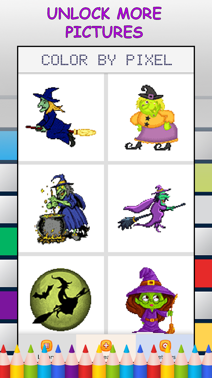 Witches Color by Number - Pixel Art Game - App on Amazon Appstore
