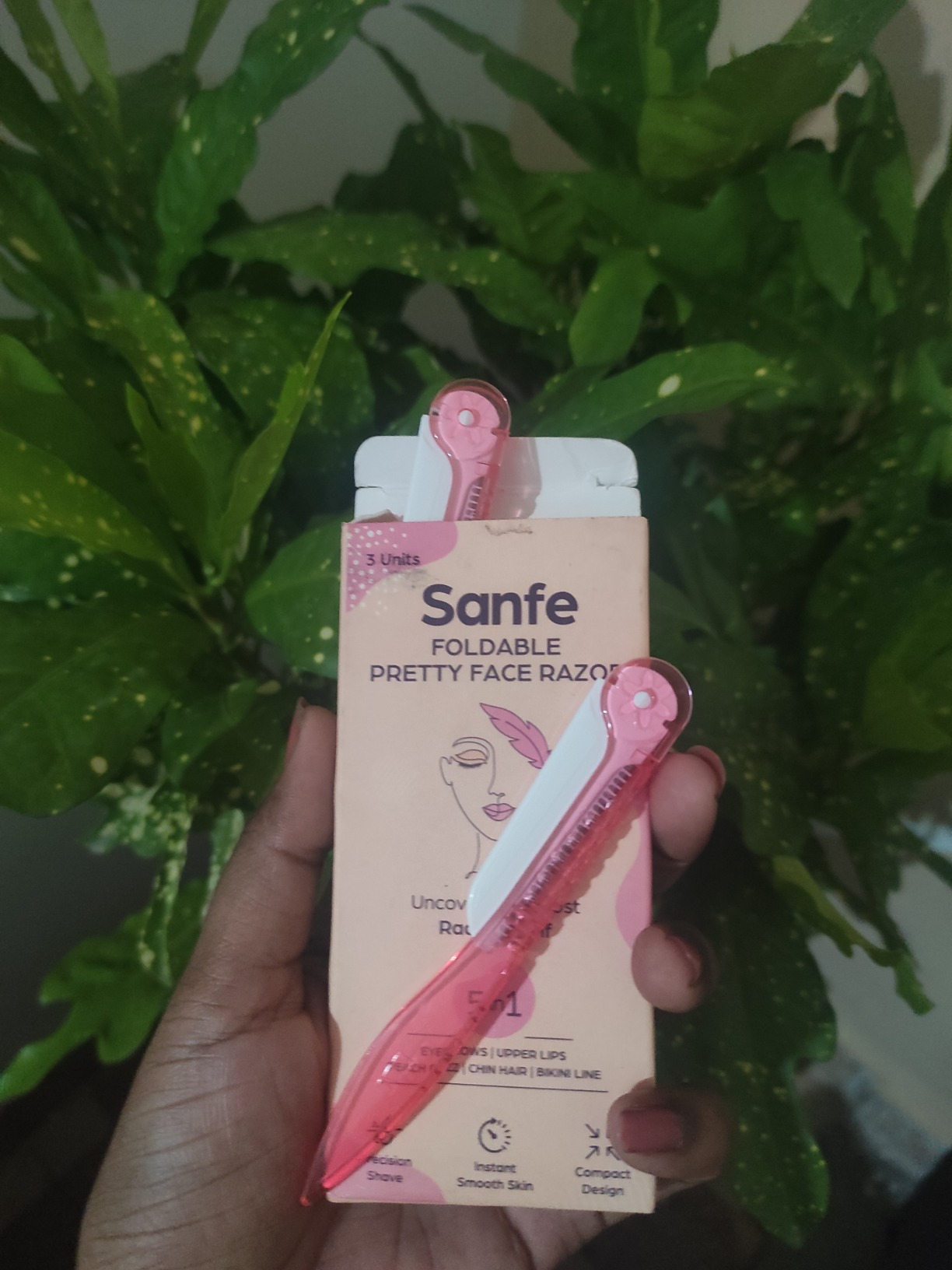 Sanfe Foldable Pretty Face Razor for pain-free facial hair removal (3 ...