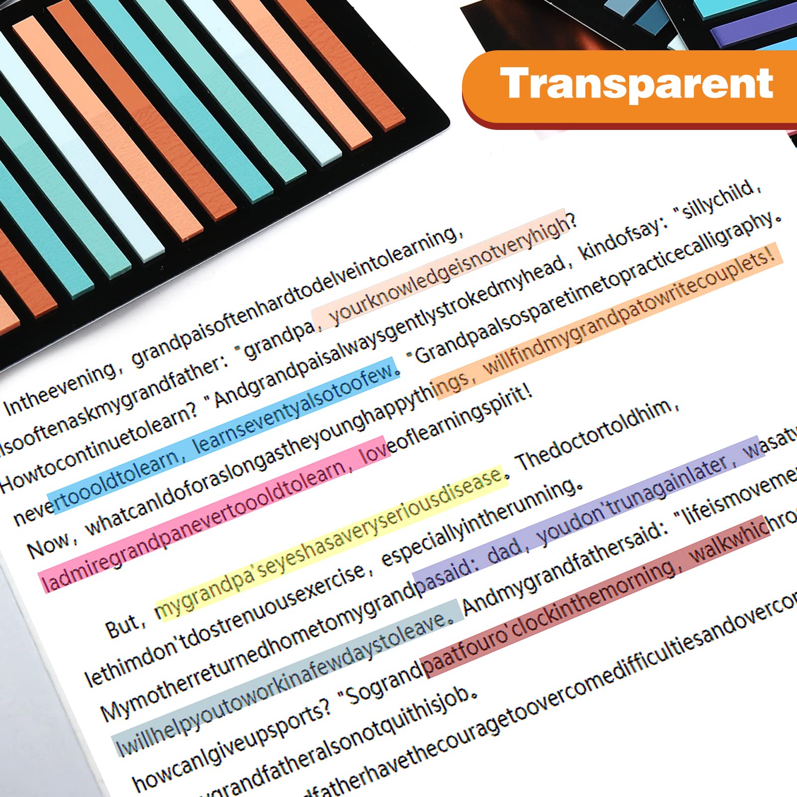 Snapklik.com : 3000Pcs Highlighter Tape, Transparent Sticky Page ...