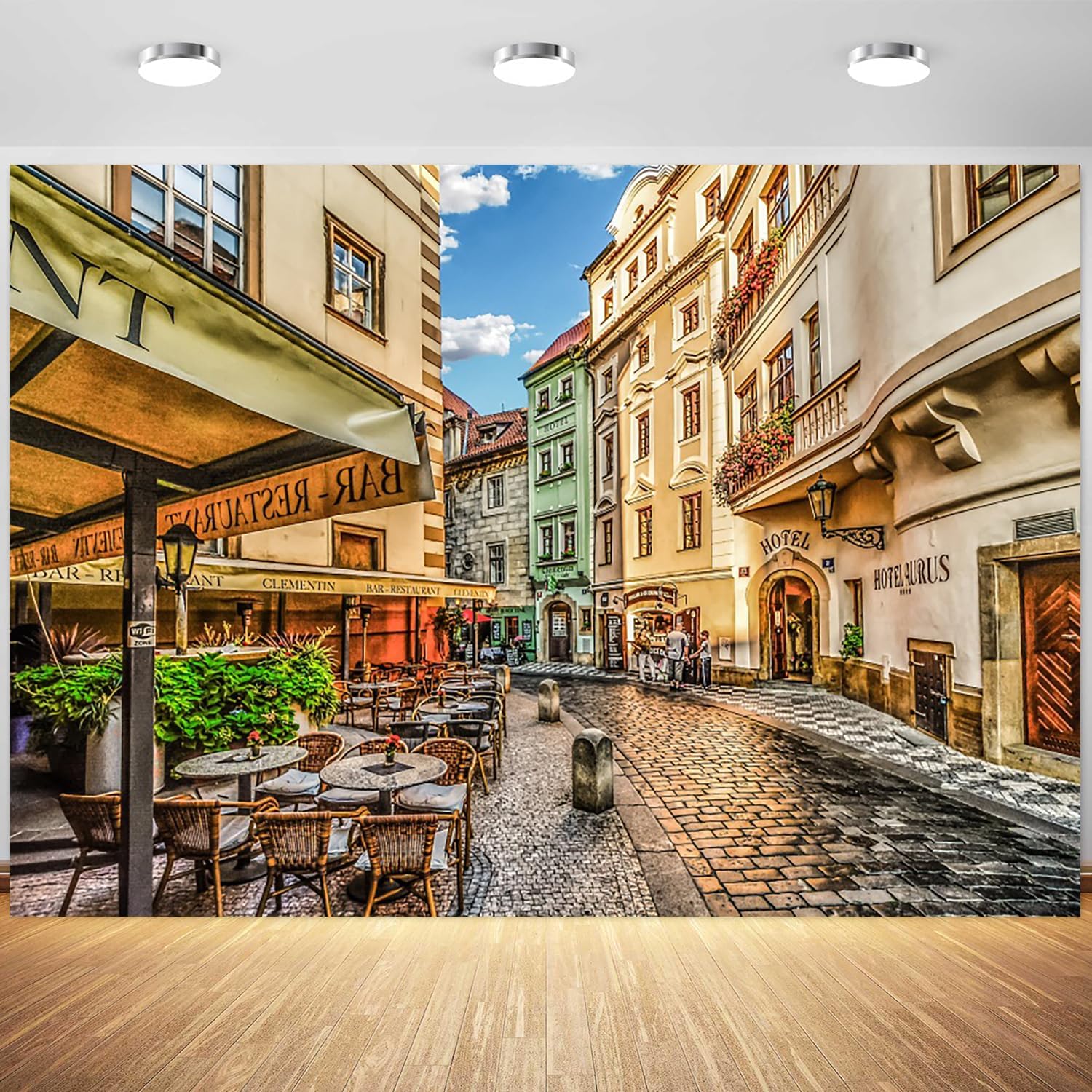 Amazon.com : 7x5ft Italy Street Backdrop Europe Village Town Landscape ...