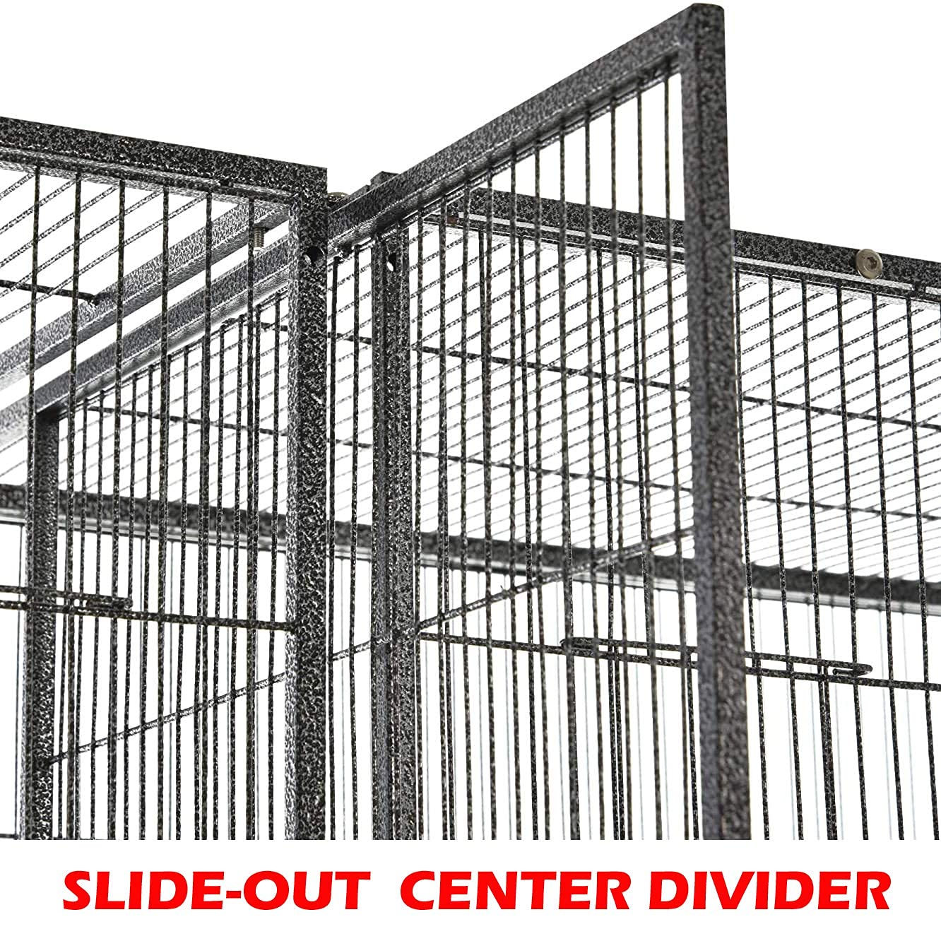 Mcage 65" Extra Large Double Flight Bird Wrought Iron Double Cage w ...