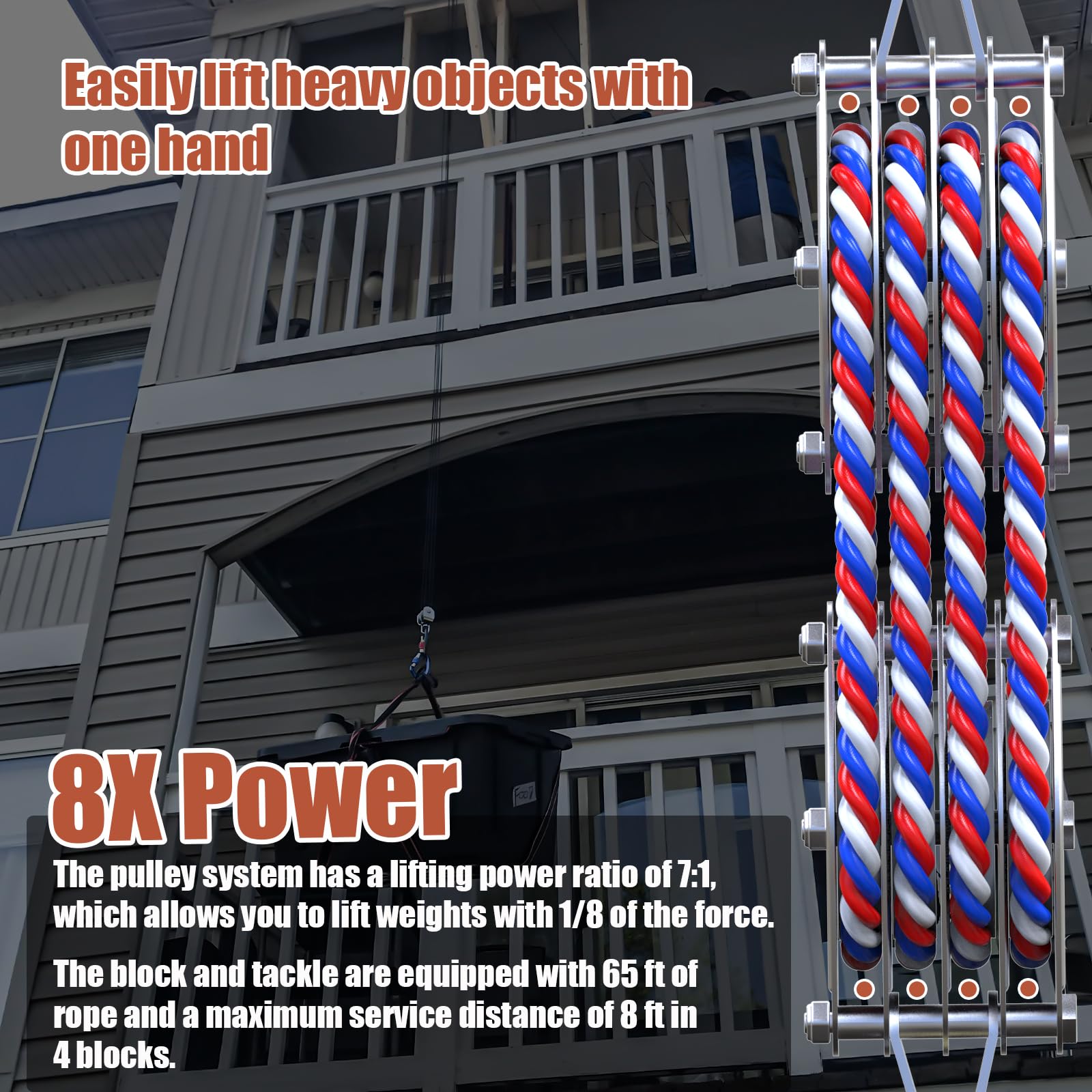 Snapklik.com : KITUYOTO Block And Tackle Pulley System 4400 LBS ...
