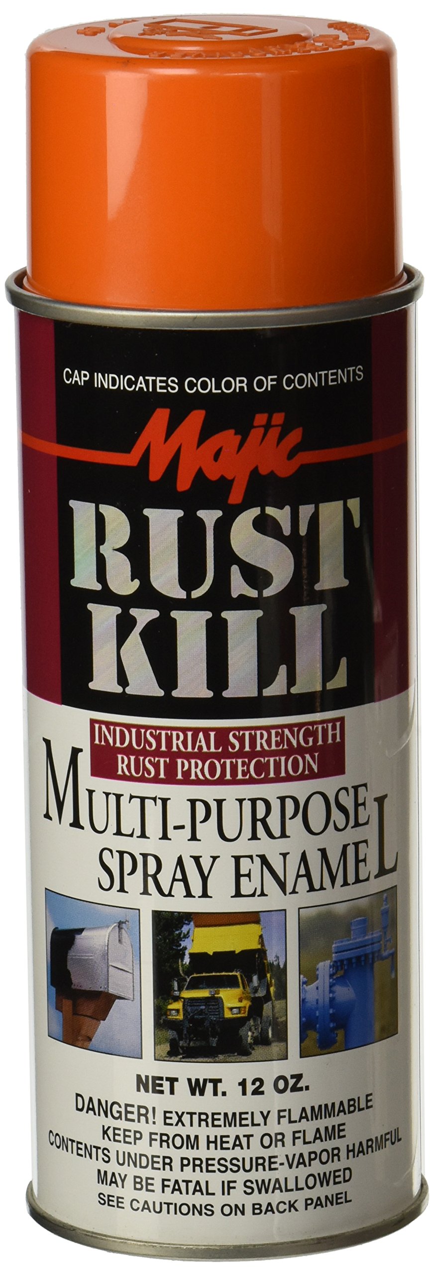 Majic 30684 12Ounce Rust Kill Enamel Orange Spray - Spray Paints ...