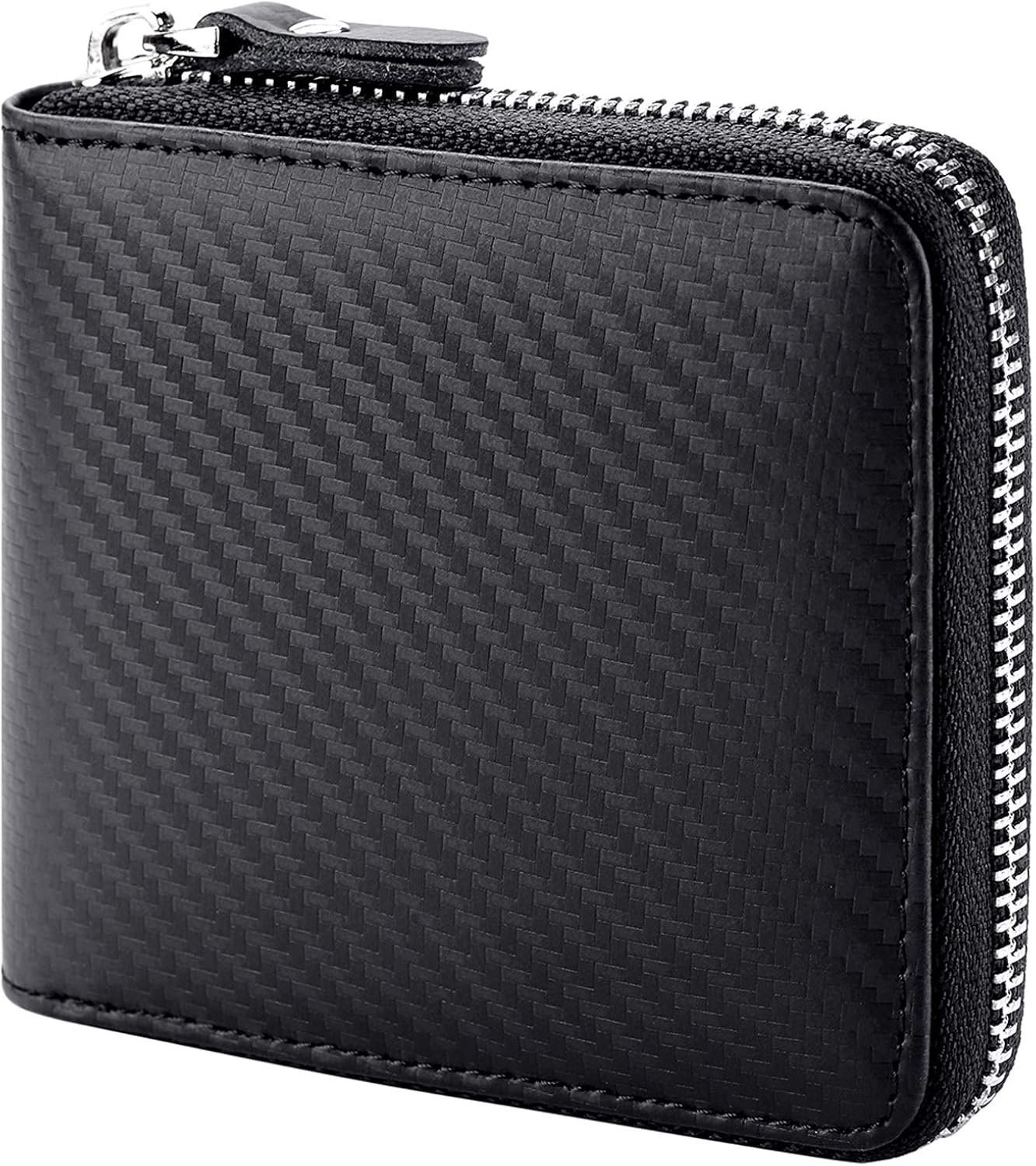 Huztencor Wallets for Men RFID Blocking Leather Mens Wallet with Zipper ...