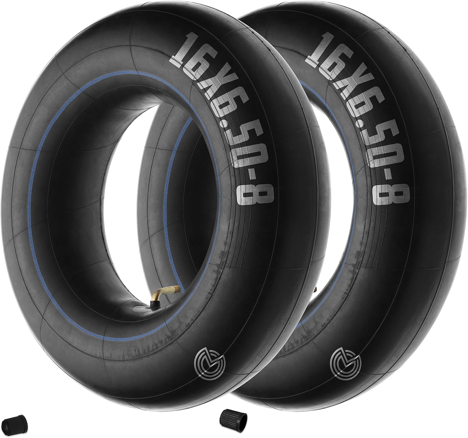 MOOVMOOV 16x6.50-8 Inner Tubes / 16x7.50-8 with Bent Valve TR87 (x2 ...