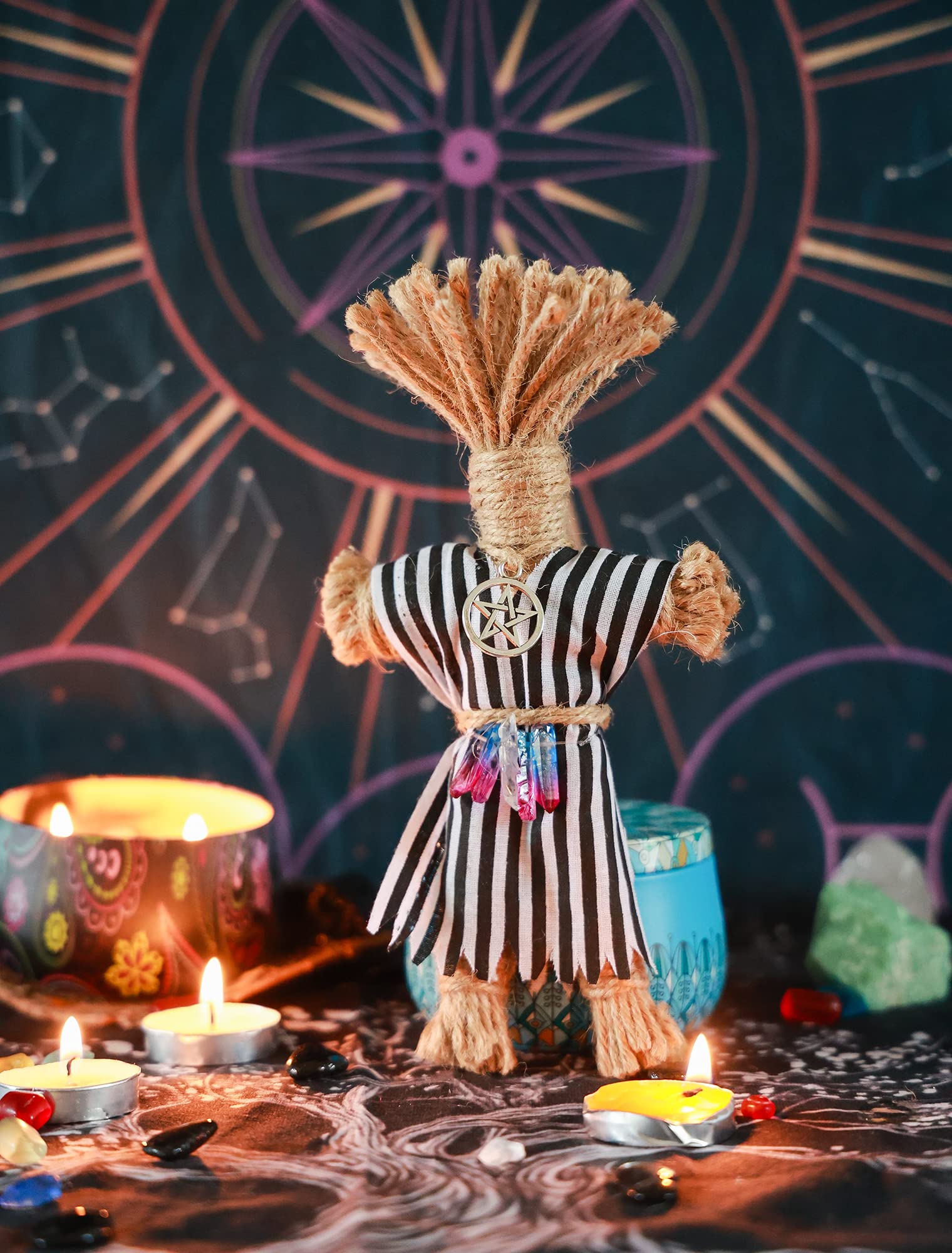 Amazon.com: Nosadi Voodoo Doll Handmade Set Real Hemp Rope Wrapped ...