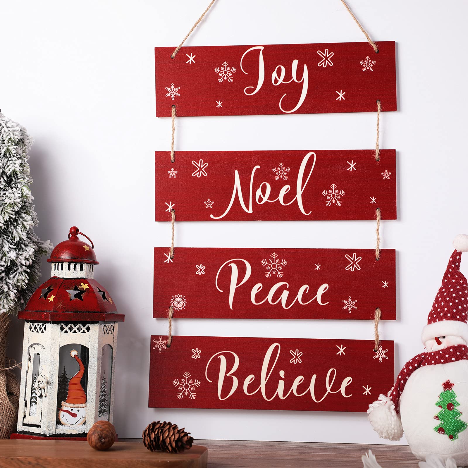 Believe Rustic Christmas Sign