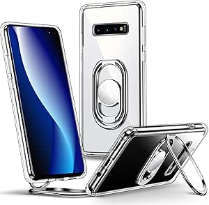 Amazon.com: Shields Up for Samsung Galaxy S10 Case with Stand, Galaxy S10 Case Clear with Double ...