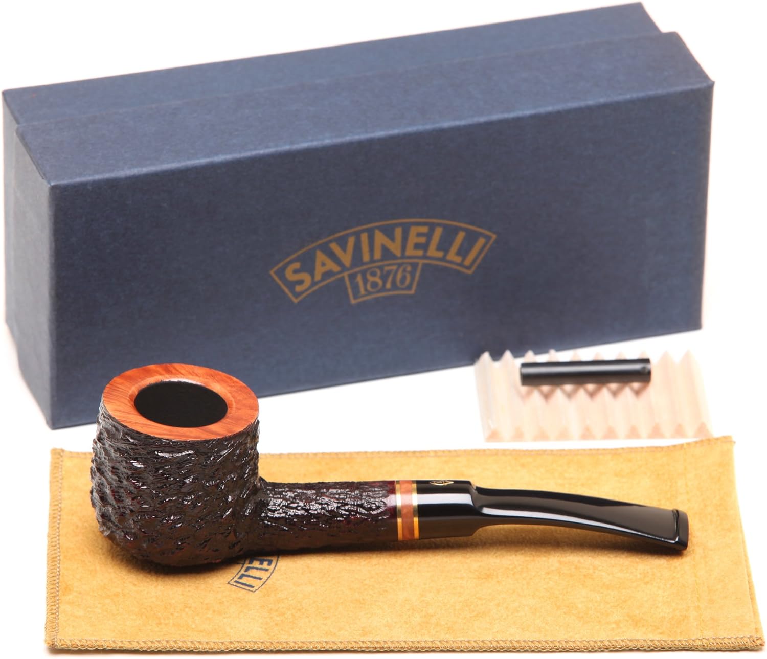 Amazon.com: Savinelli Porto Cervo Rustic 122 Tobacco Pipe : Health ...