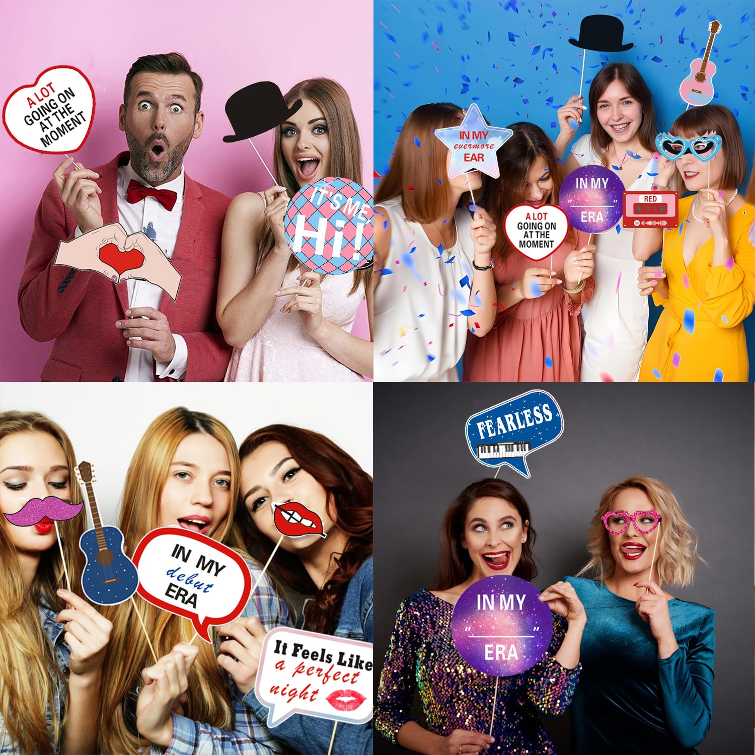 Birthday Era Party Supplies 34-Piece Taylor Swift Birthday Photo Booth ...