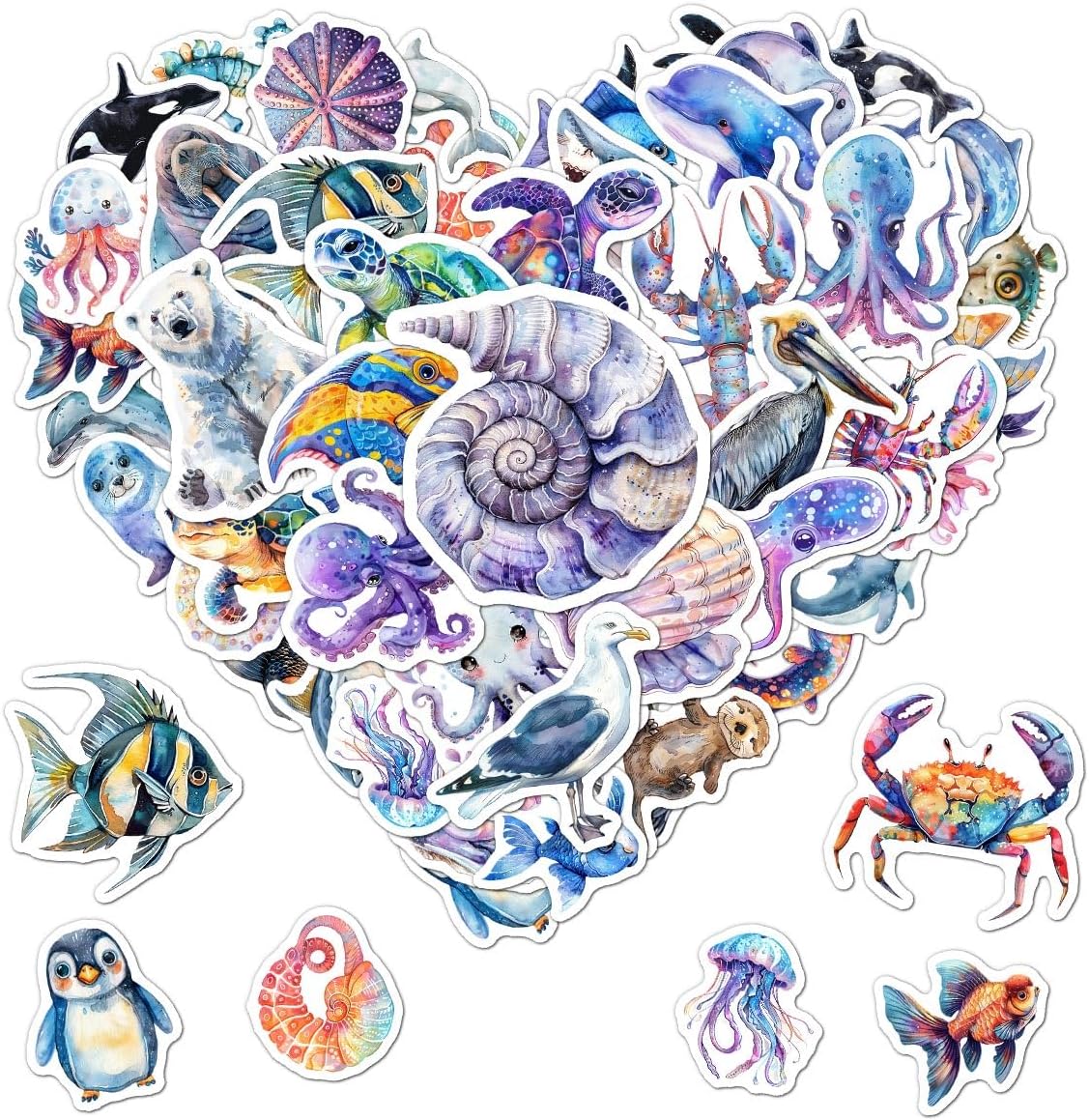 Shark Stickers SUSIHI Ocean Stickers For Kids Ocean Stickers For Water ...