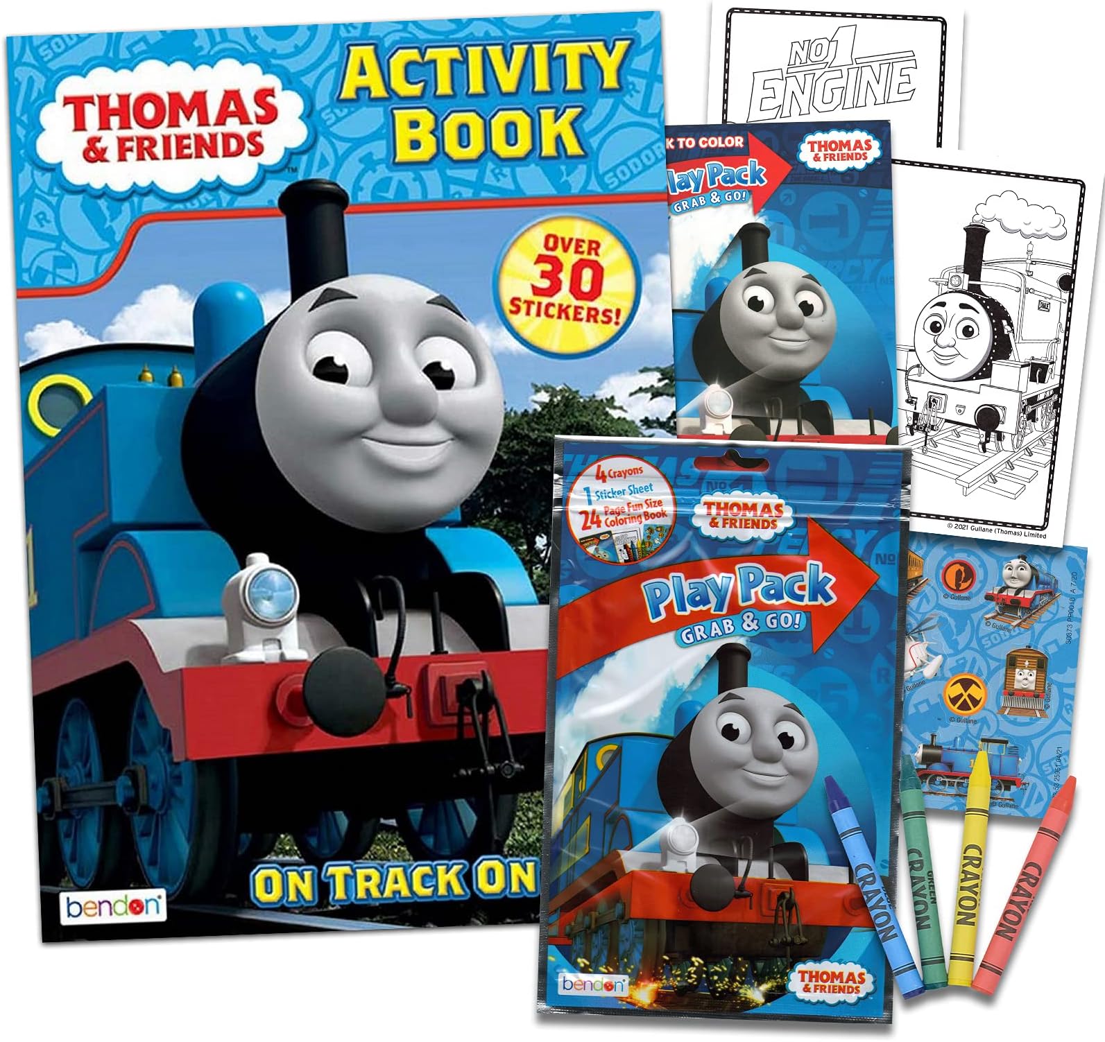 Amazon.com: Thomas the Train Coloring and Activity Book Set with over ...