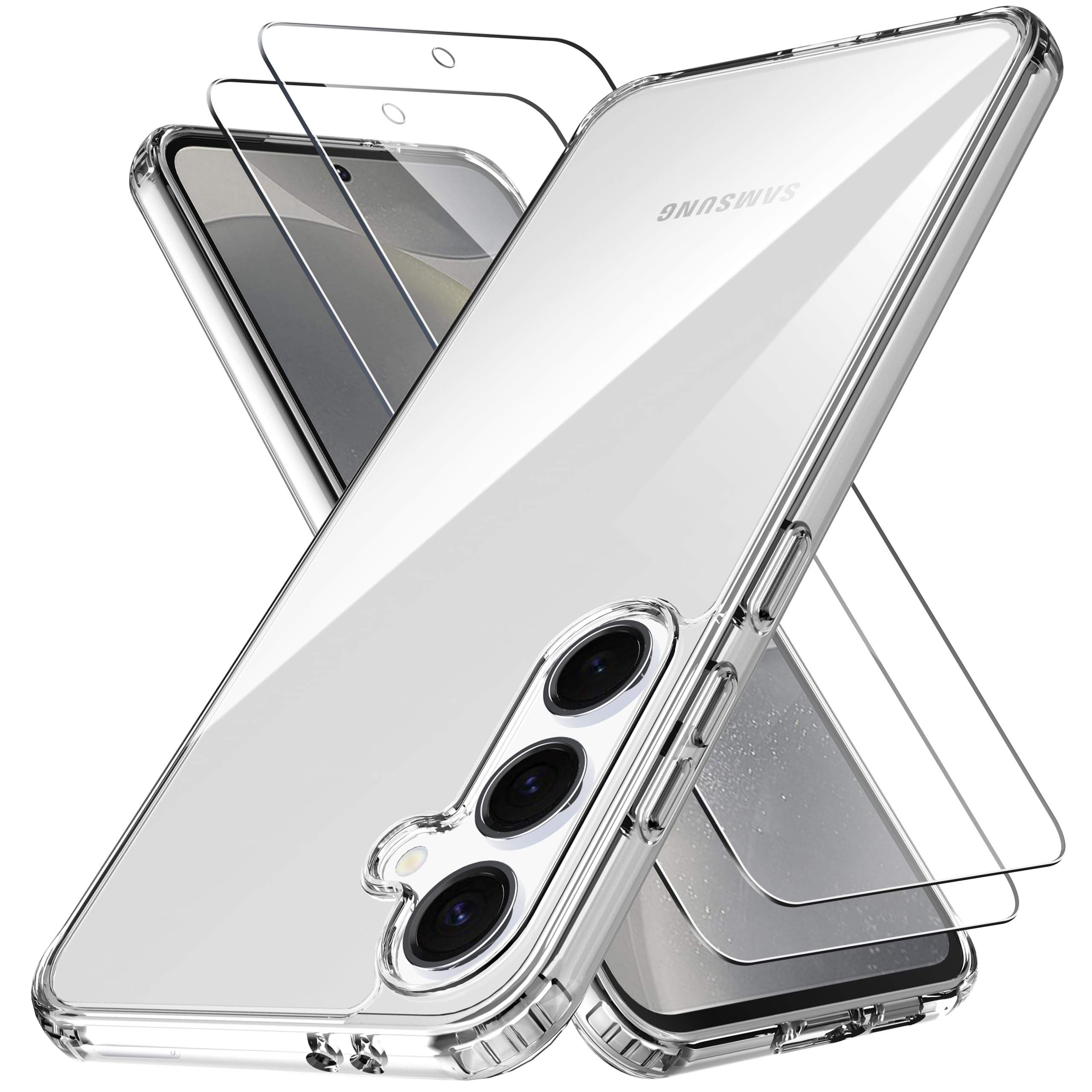 Amazon.com: Anoowkoa Designed for Samsung Galaxy S25 Case: Anti Yellowing Clear Case with（2 Pack ...