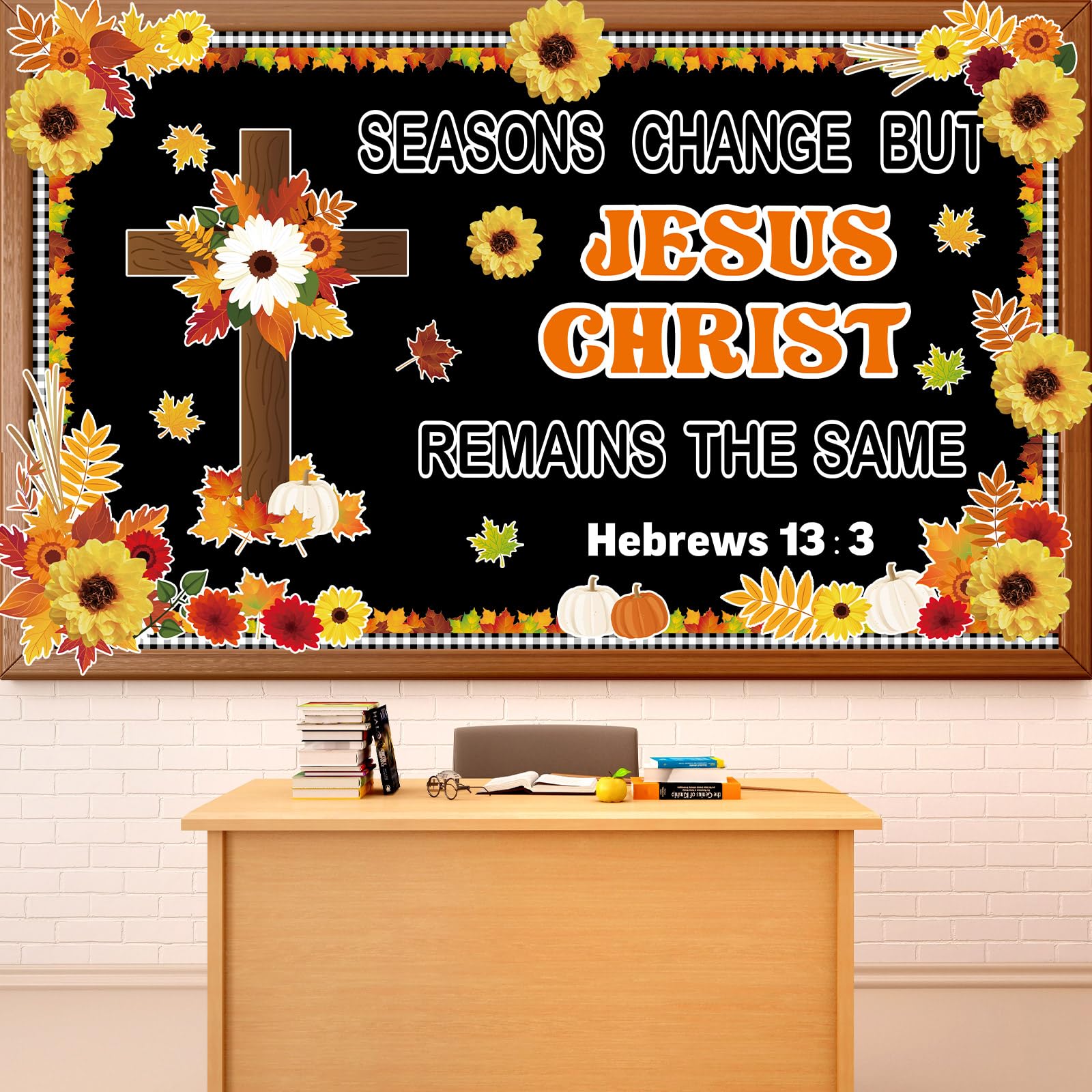 Snapklik.com : Fall Christian Jesus Classroom Bulletin Board ...