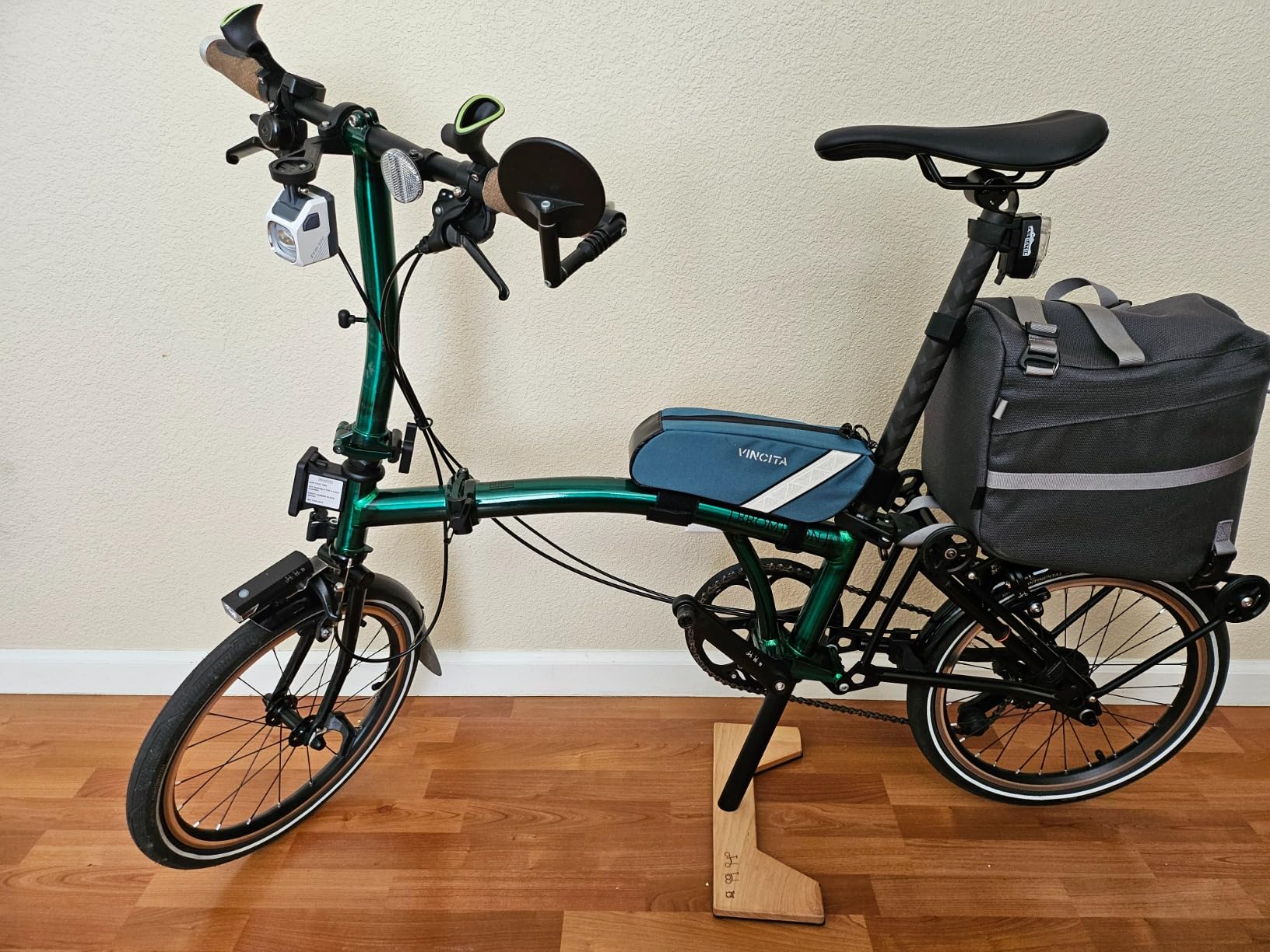 Amazon.com: Vincita VOYAGE Frame Bag for Brompton Bike (Black, Large ...