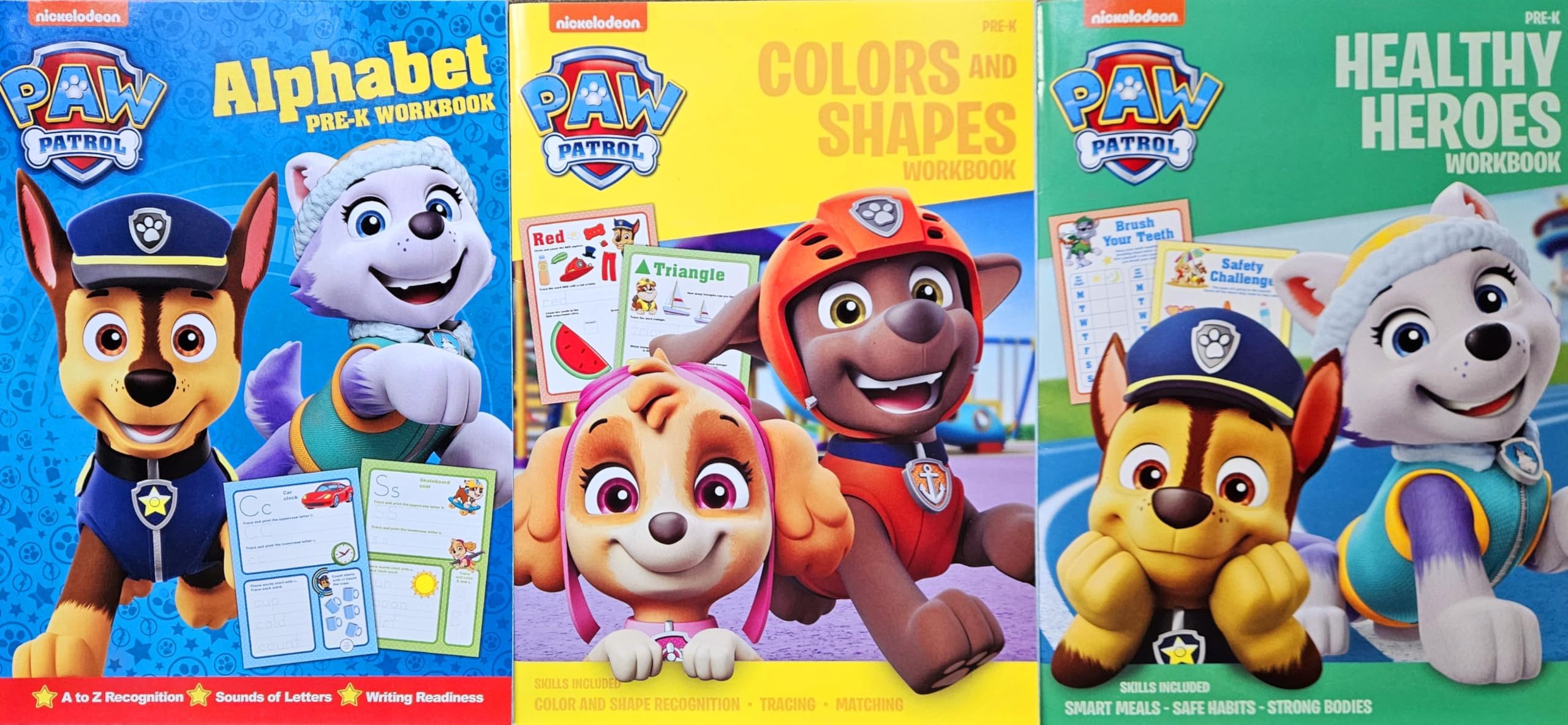 Snapklik.com : Nickelodeon Paw Patrol Pre-K Preschool Learning Workbooks