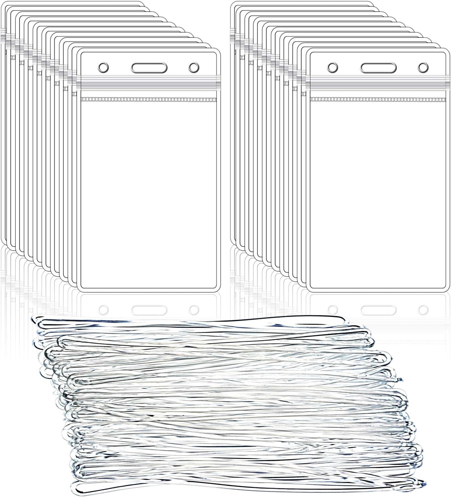 Amazon.com : 50 Pieces Clears Luggage Tag Holders Plastic Name Tag ...