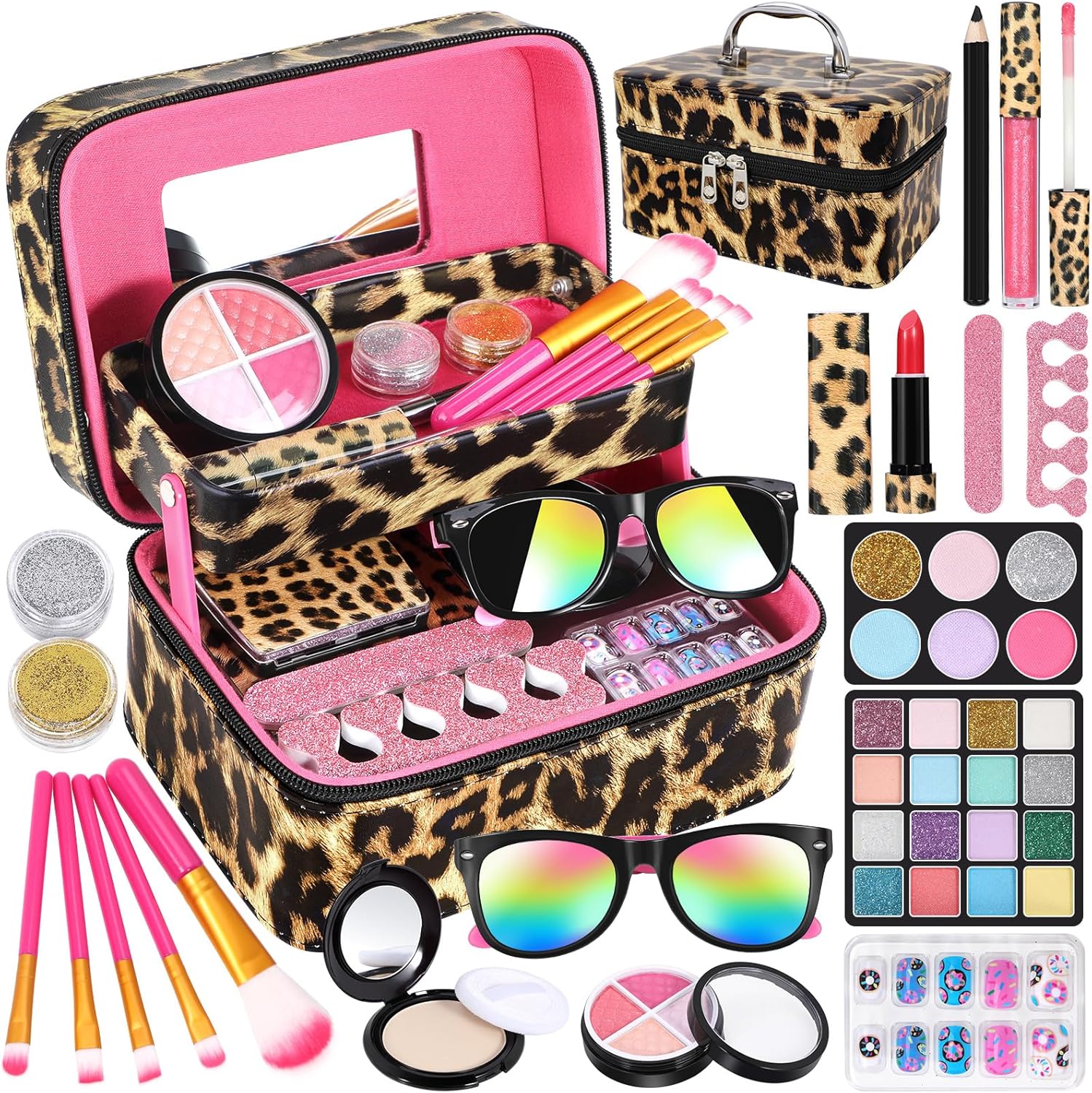 Amazon.com: Kids Makeup Kit for Girl - Real Washable Makeup Kit for ...