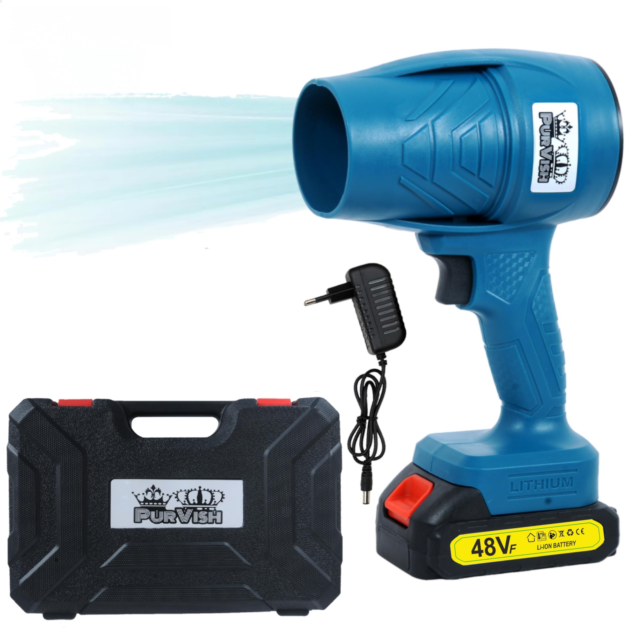 Purvish Turbo Jet Blower Cordless 5X Air Flow Blower, Jet Aerodynamic ...