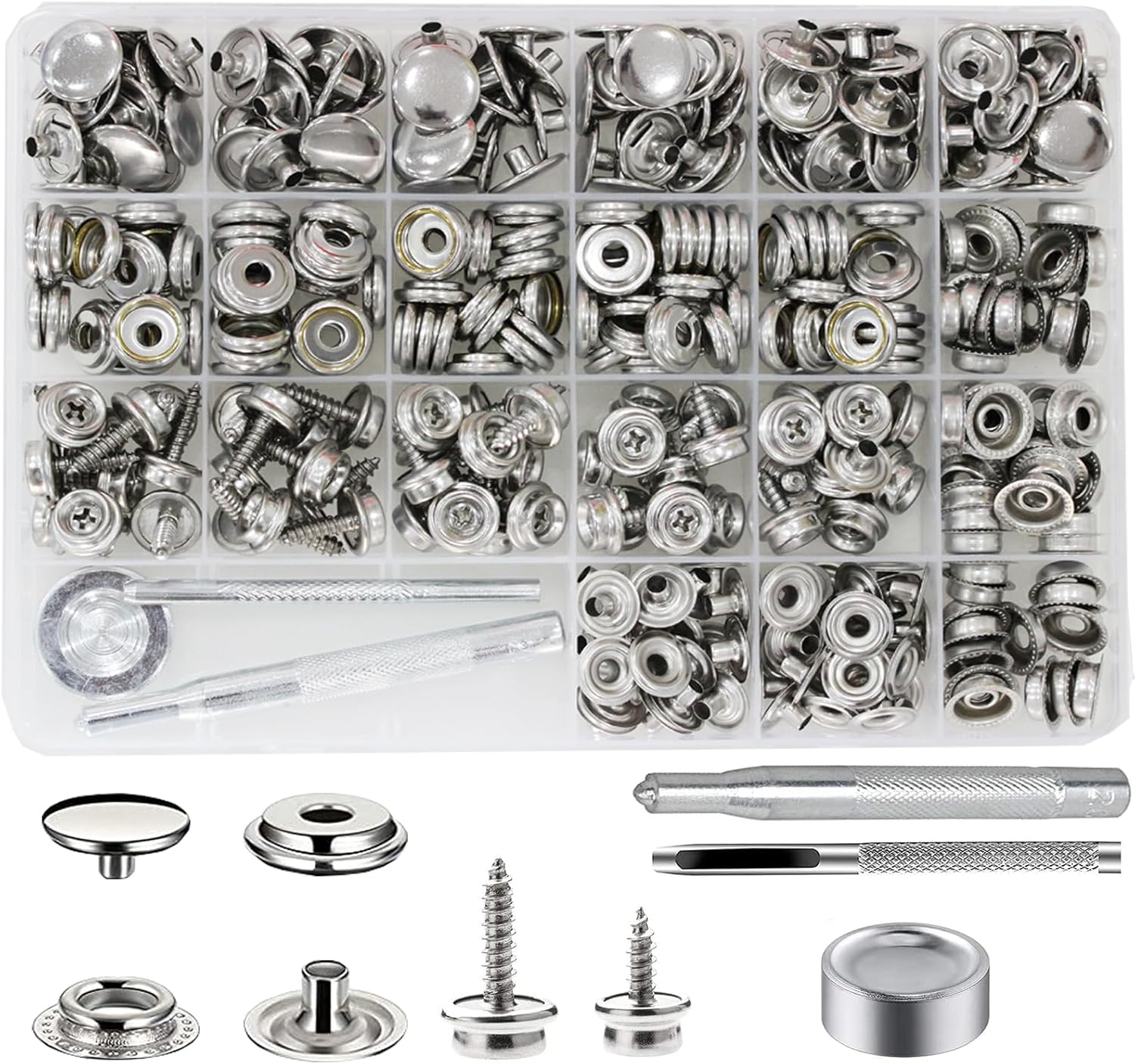 Amazon.com: 350 Pieces Canvas Snap Kit, BetterJonny Stainless Steel ...