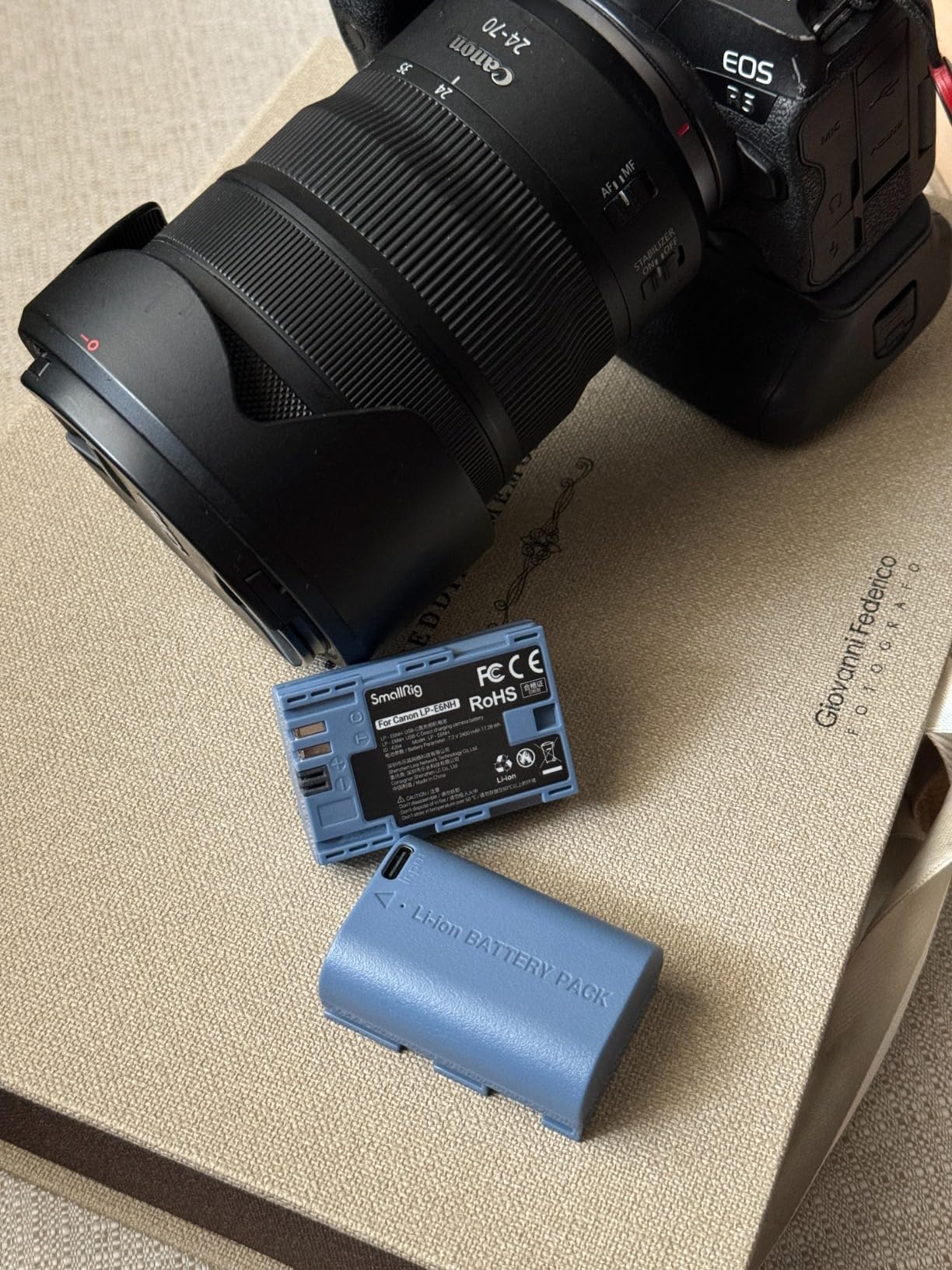 SMALLRIG LP-E6NH Batteria 2400mAh per Canon R6II/R5/R6/R7, Batteria per ...