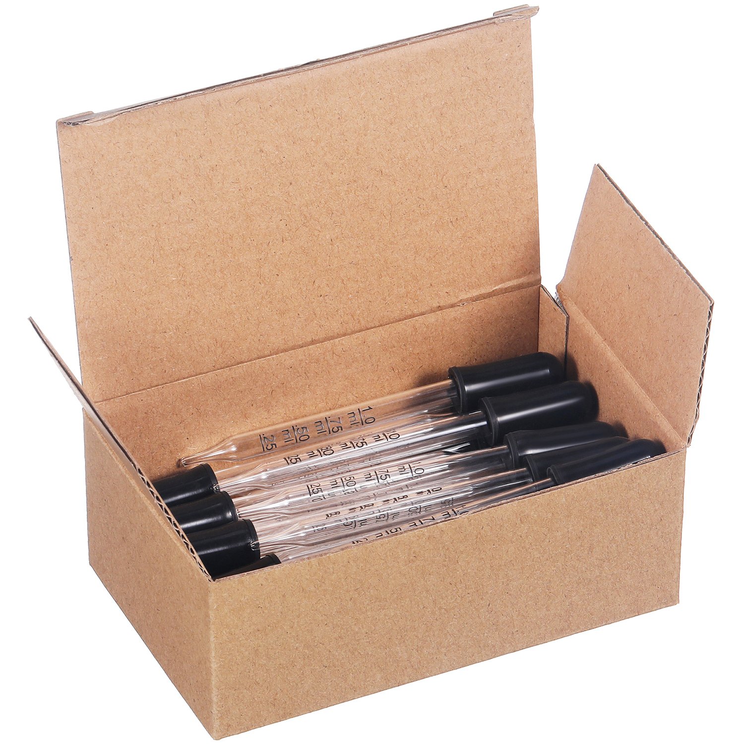 Snapklik.com : TecUnite Glass Liquid Droppers, 1 Ml Essential Oil ...