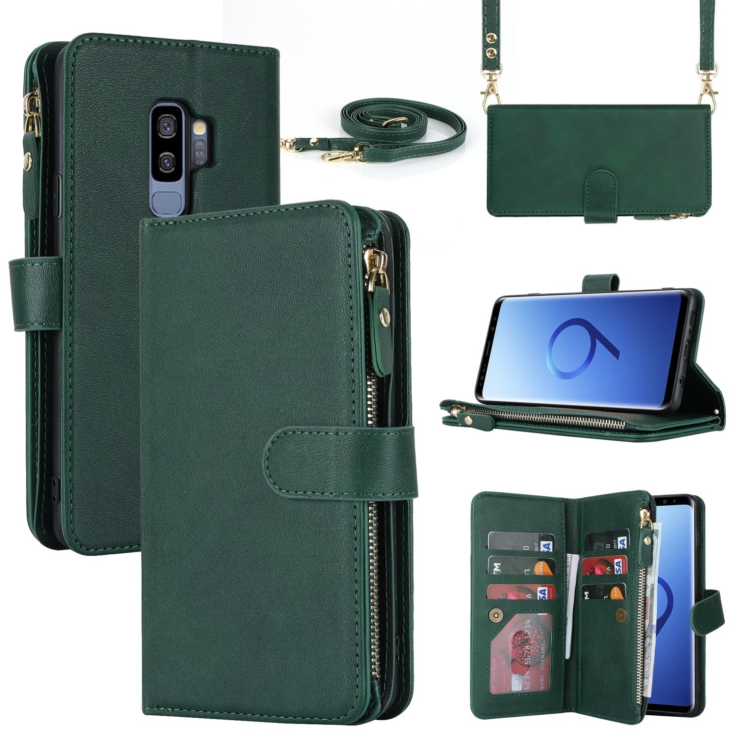 Amazon.com: iCoverCase for Samsung Galaxy S9 Plus Wallet Case with Card Holder for Women ...