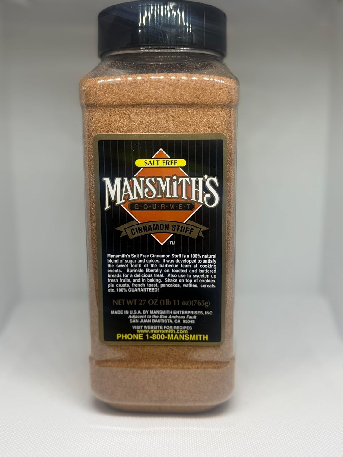 Amazon.com : Mansmith's Cinnamon Stuff, Salt Free, 27 ounces : Grocery ...