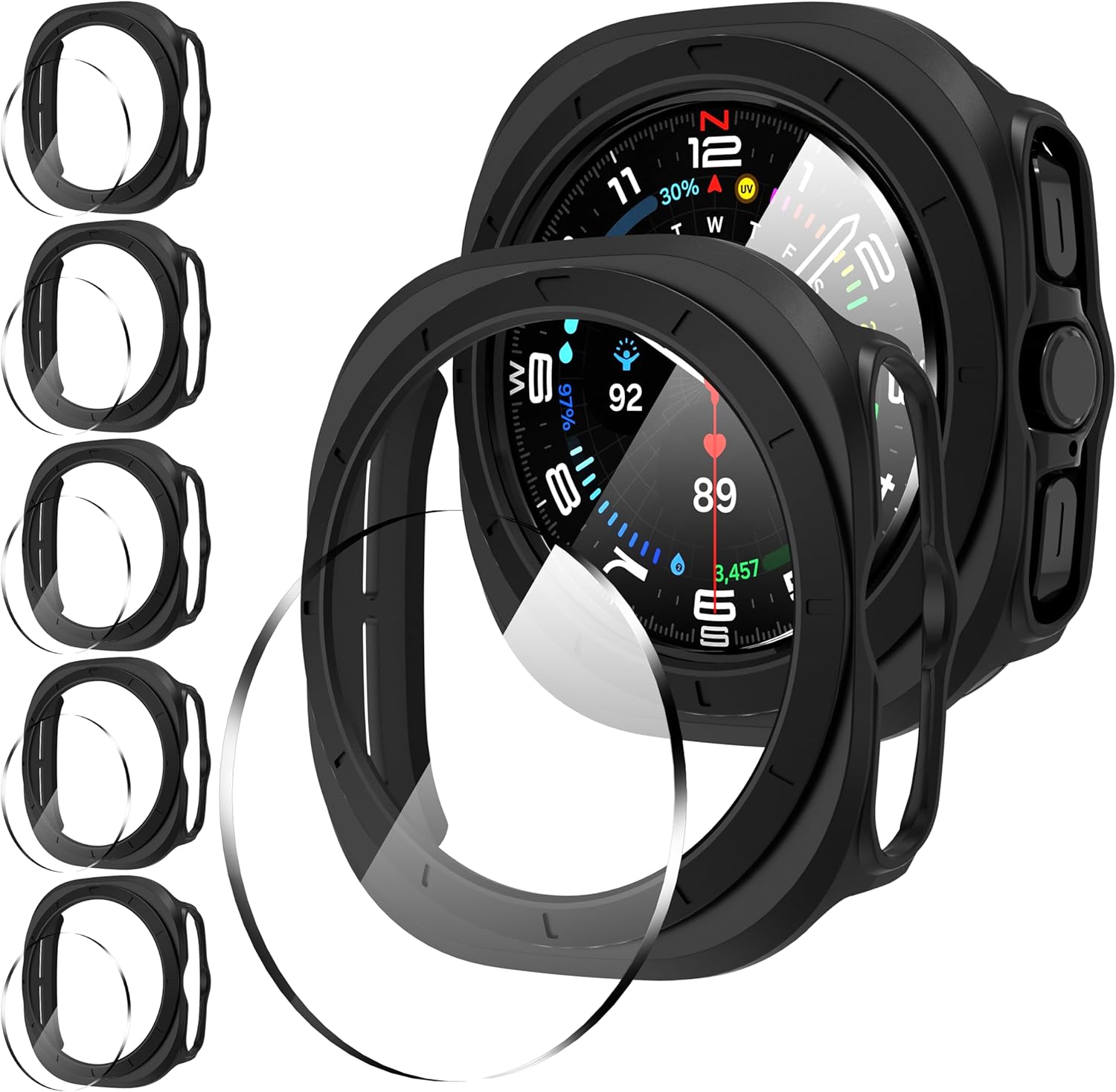 Diruite 5+5 Pack for Samsung Galaxy Watch Ultra 47mm(2025/2024) Case ...