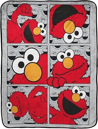 Amazon.com: Jay Franco Sesame Street Hip Elmo Throw Blanket - Measures ...