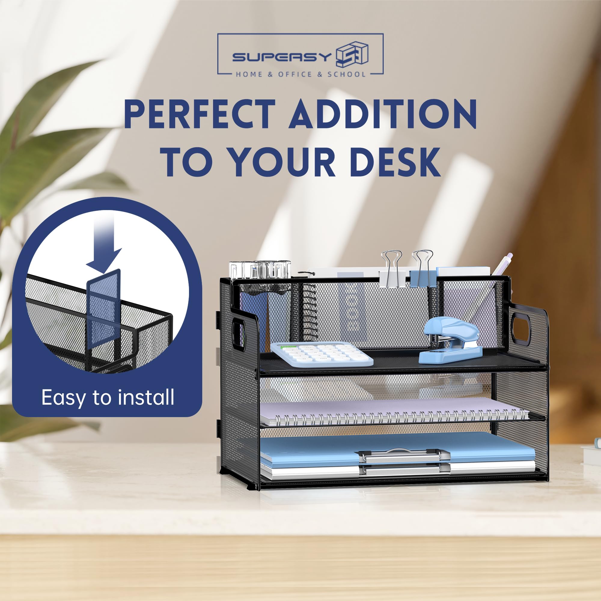 Snapklik.com : SUPEASY 3 Tier Desk Organizer