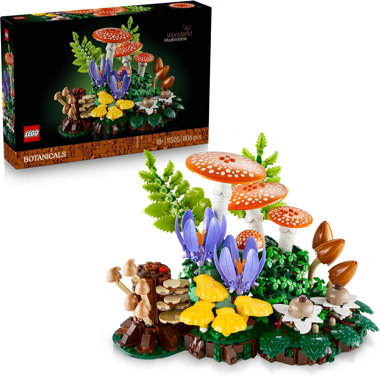 LEGO® Botanicals Woodland Mushrooms 11505 Building Set for Adults ...