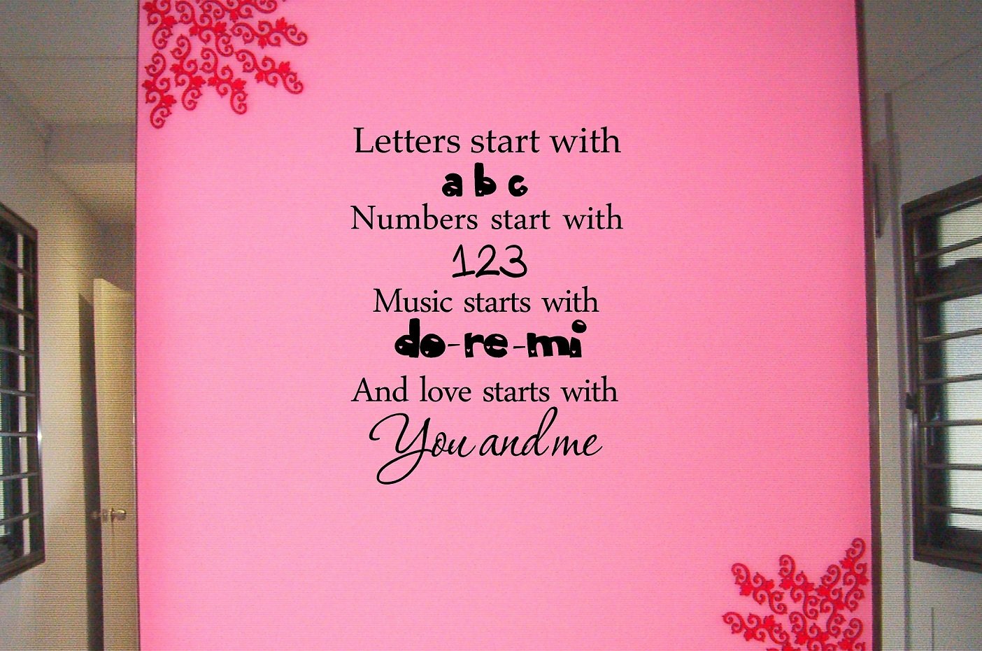 Buy letters start with a b c Numbers start with 123 music starts with do-re-mi and love starts ...
