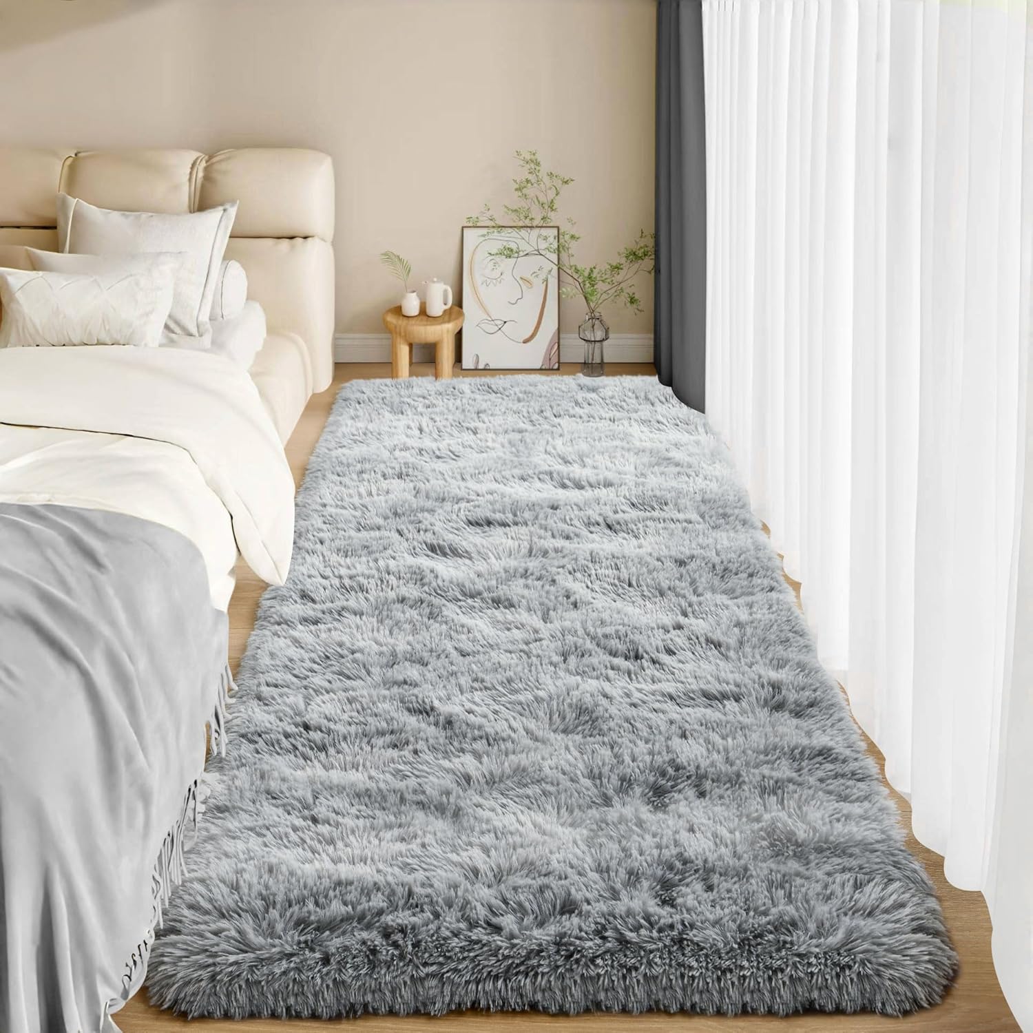 Amazon.com: yimaxps Soft Rugs for Bedroom 2x6 Feet, Runner Rug Fluffy ...