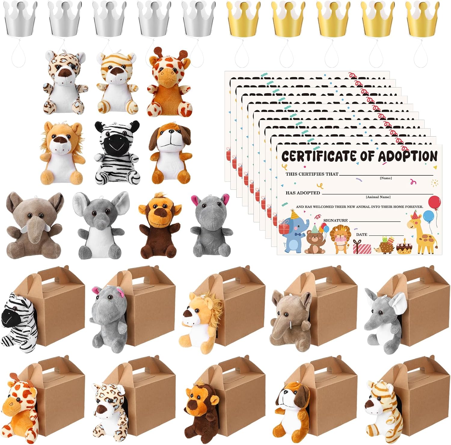 Amazon.com: Guiqulai 40Pcs Adopt A Pet Party Favors Mini Stuffed ...