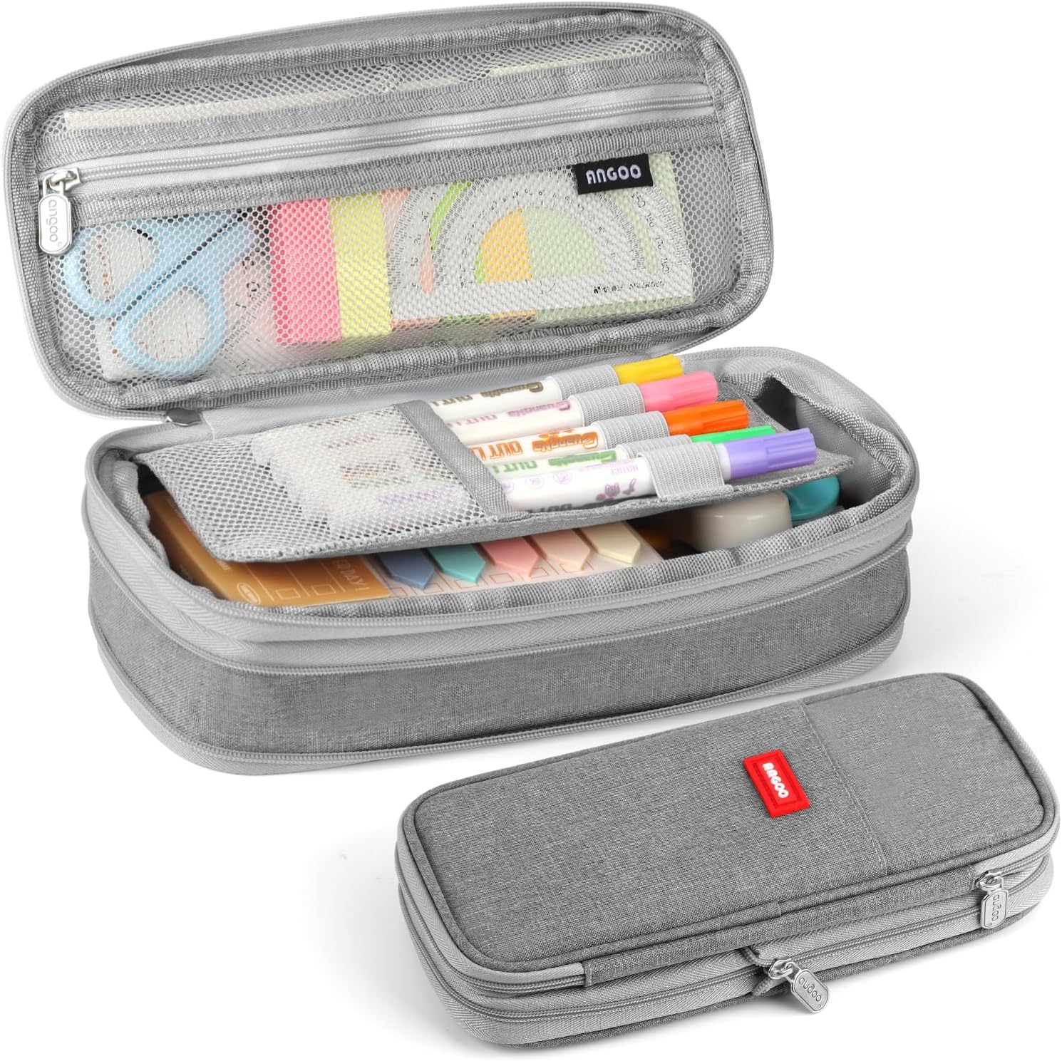 Amazon.com: Big Capacity Pencil Pen Case Bag with Zipper Office College ...